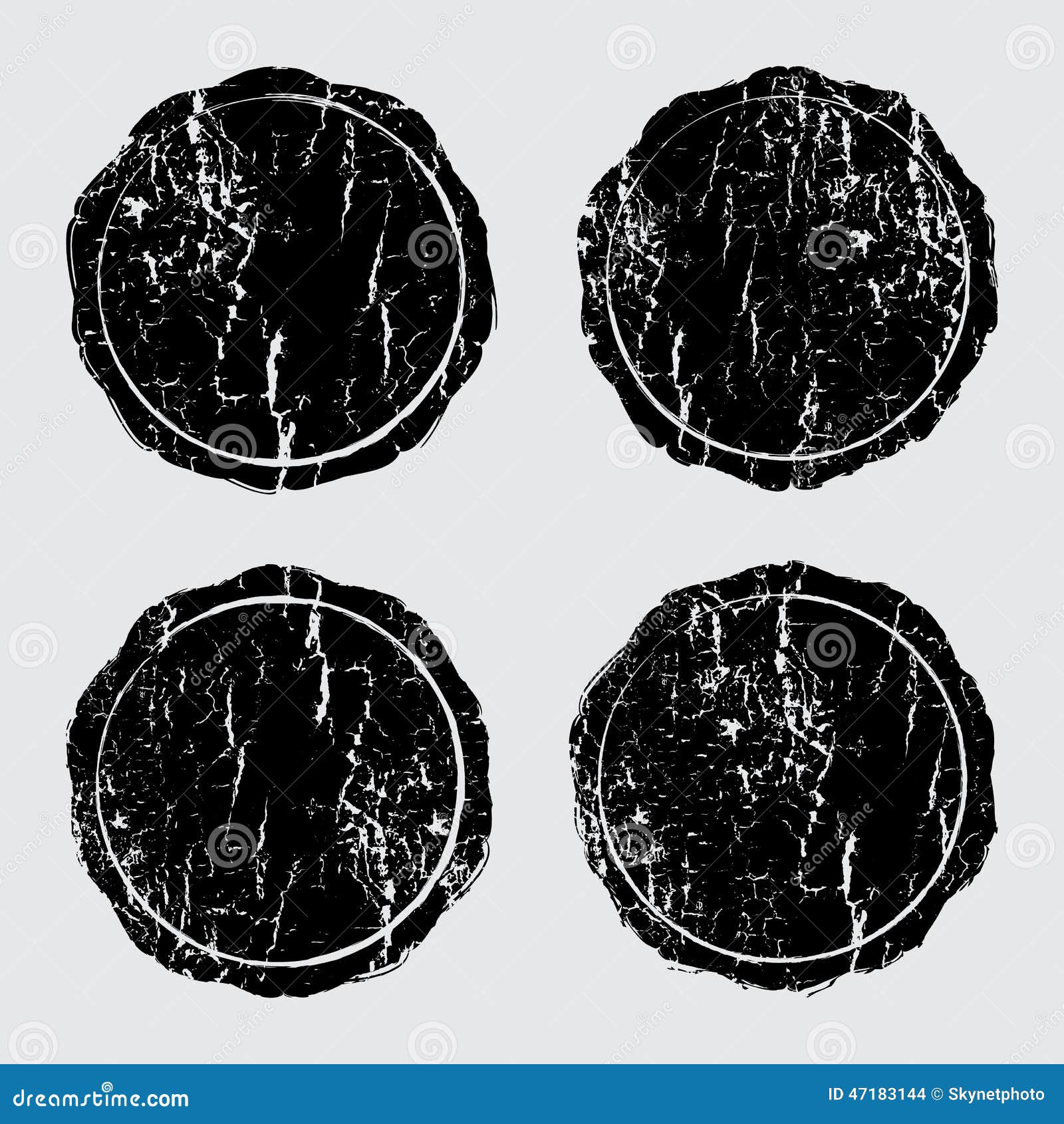 Grunge Stamp Wooden Textures Set Stock Vector - Illustration of ...