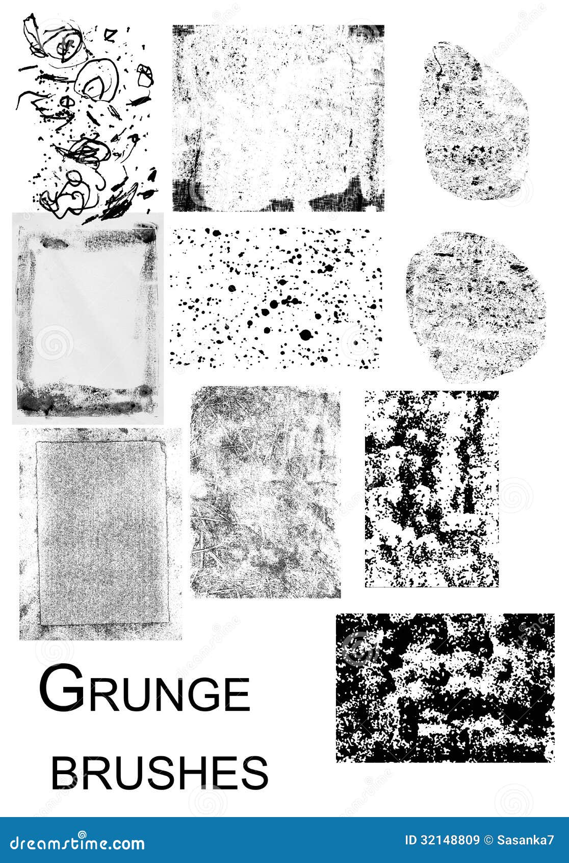 Grunge stamps stock illustration. Illustration of handdrawn - 32148809