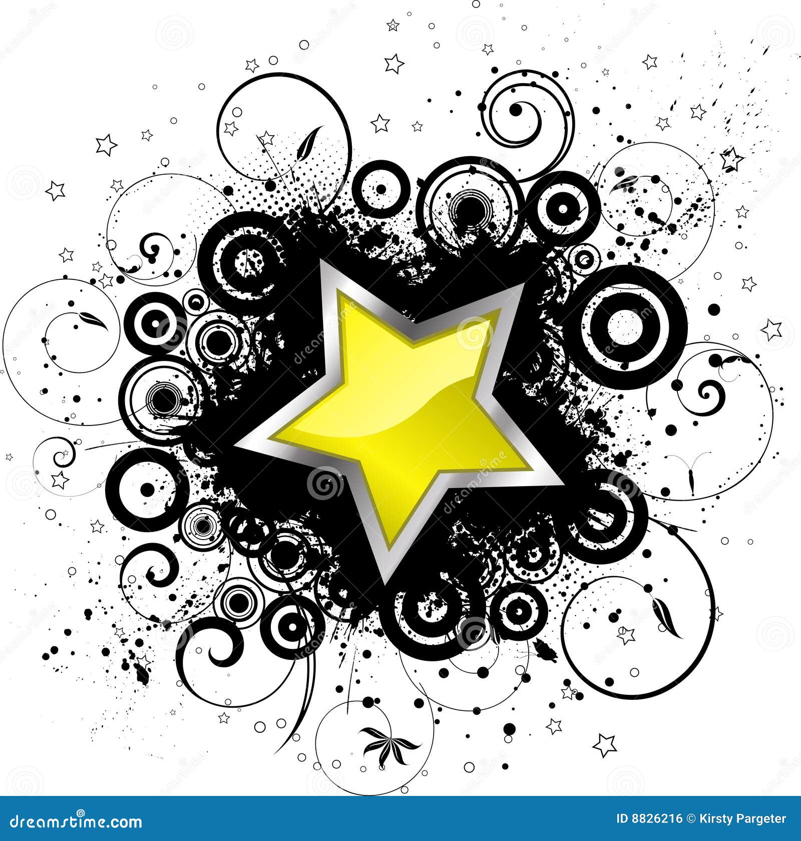 Grunge star stock vector. Illustration of glossy, splat - 8826216
