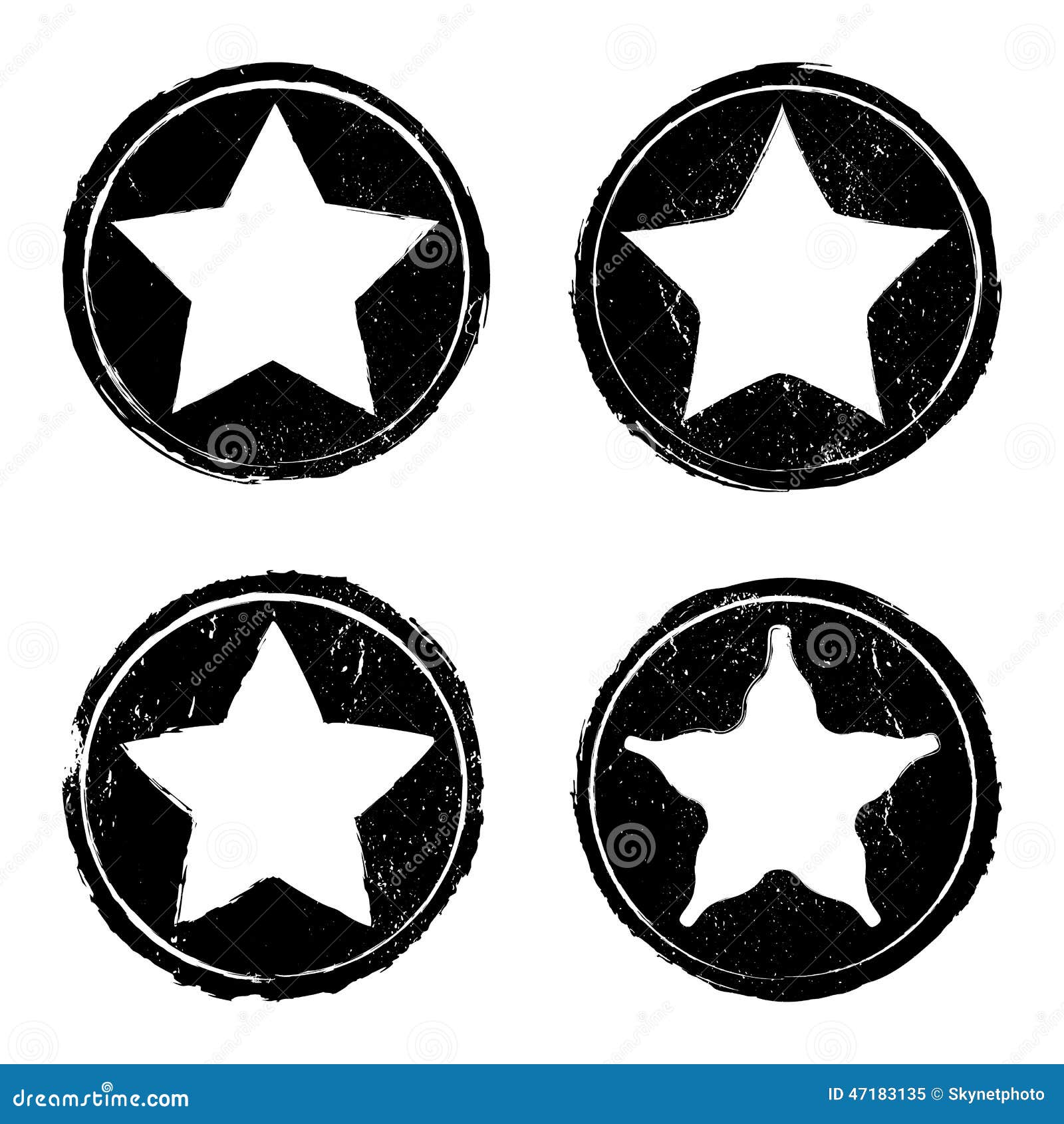 Grunge Star Stamp Background Textures Set Stock Vector - Illustration ...