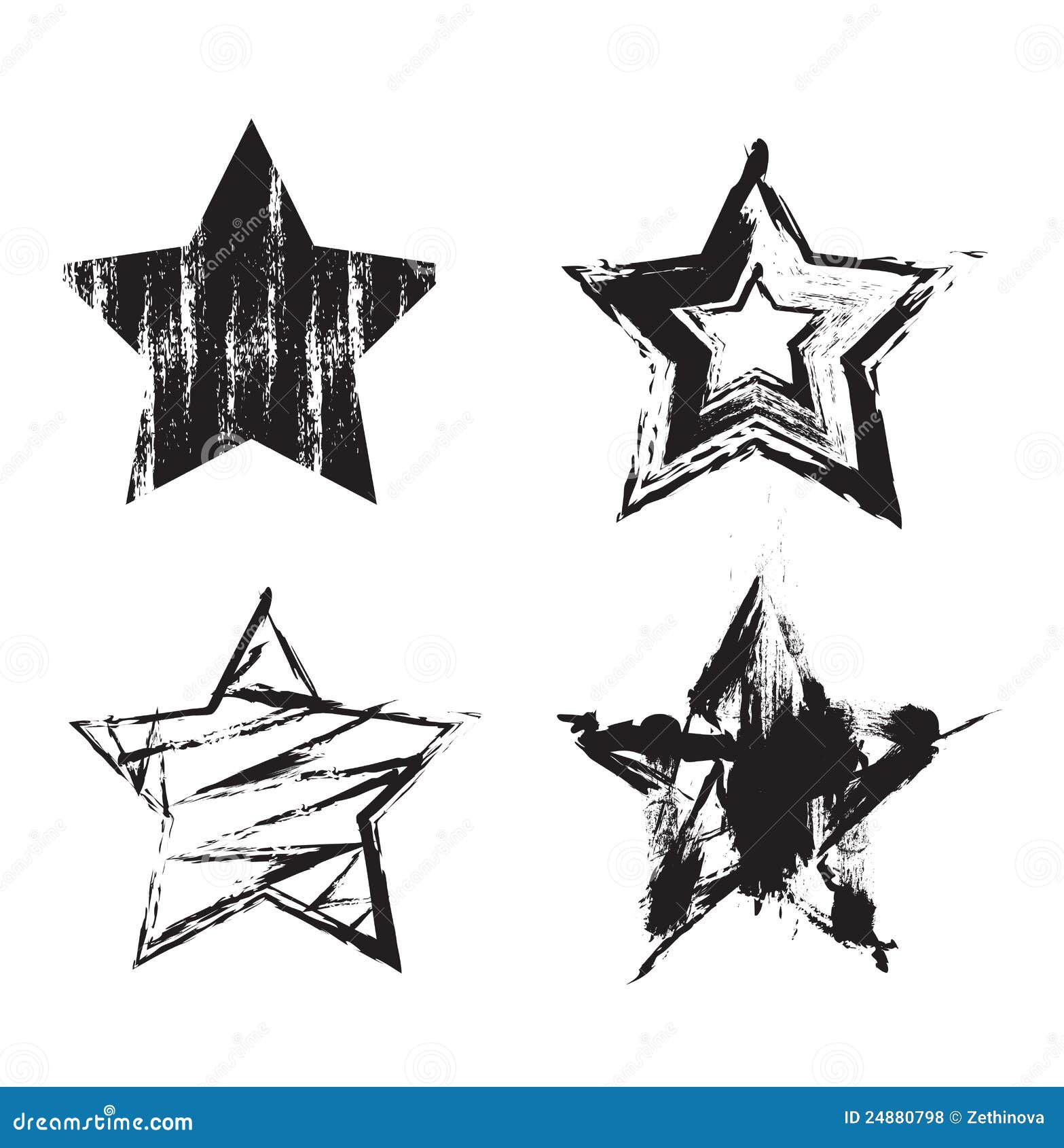 Grunge Stars Royalty Free Stock Photos - Image: 24880798