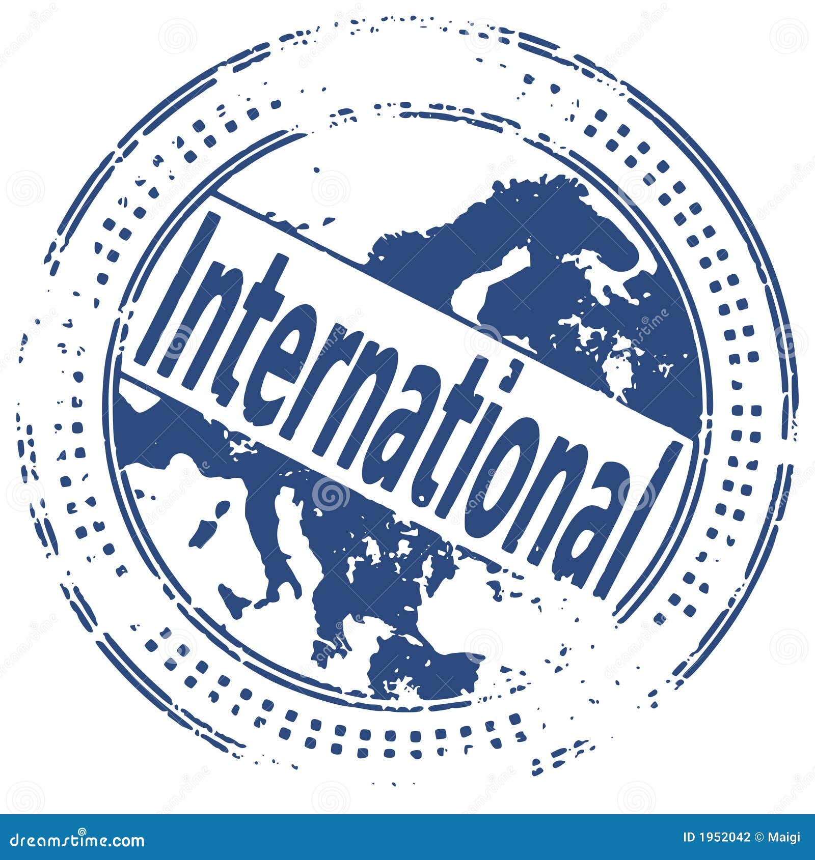 Grunge Stempel INTERNATIONAL Vektor Abbildung - Illustration von ...
