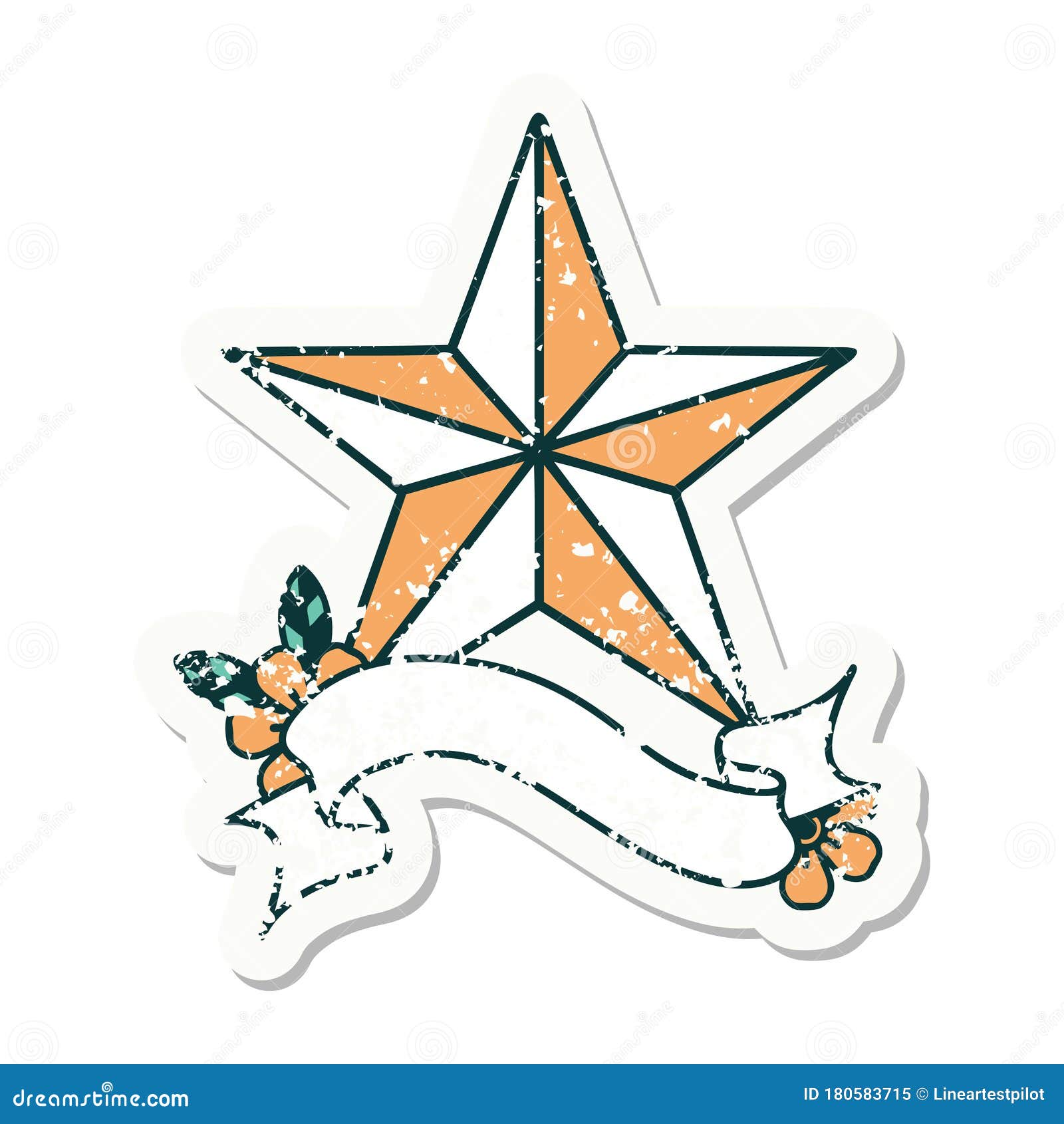 Grunge Sticker with Banner of a Star Stock Vector - Illustration of ...