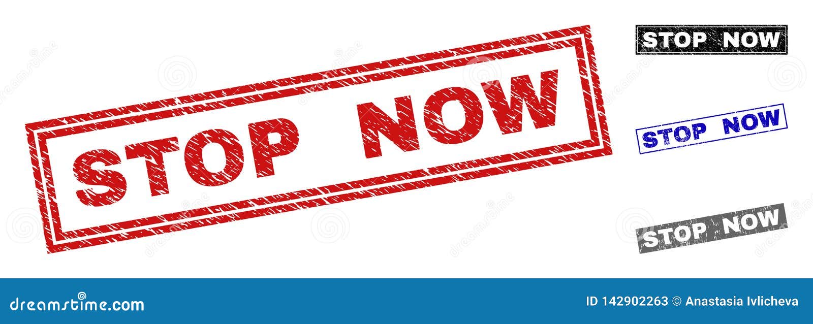 Grunge STOP NOW Scratched Rectangle Stamp Seals Stock Vector ...