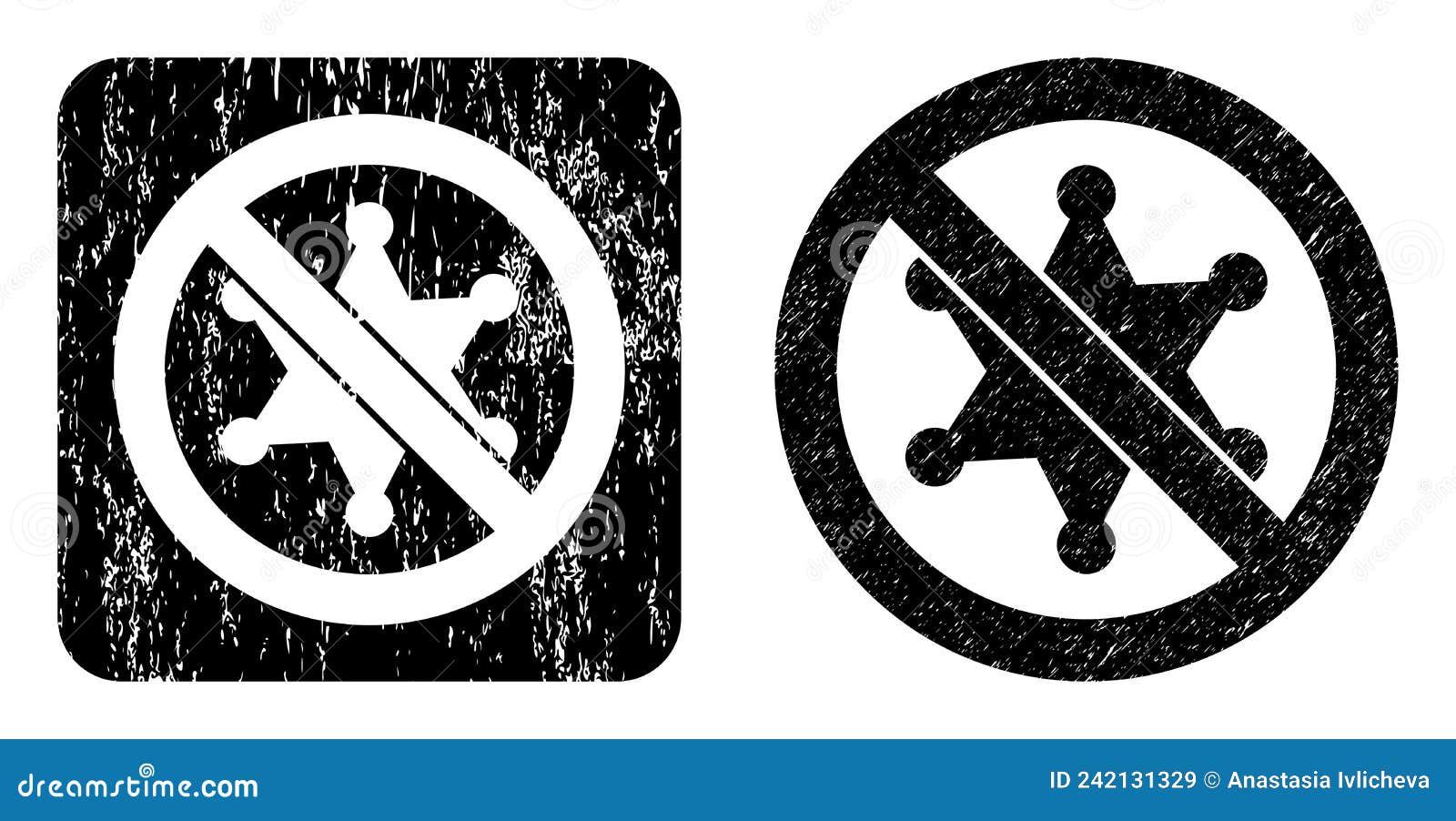 Stop Sheriff Star Fractal Composition Of Stop Sheriff Star Icons Vector ...