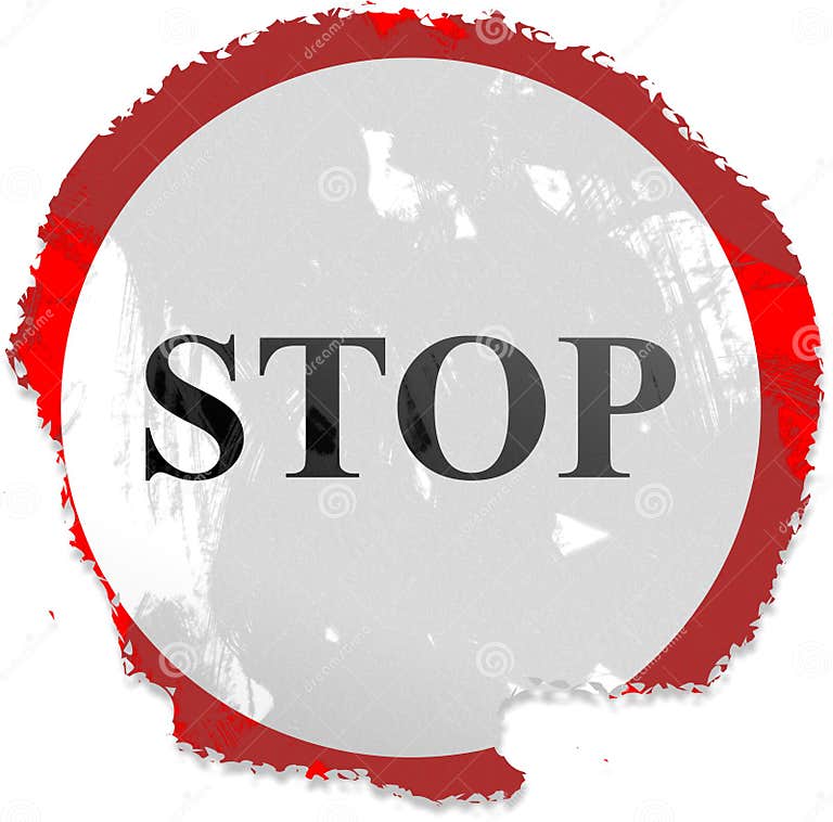Grunge stop sign stock illustration. Illustration of icon - 8641783