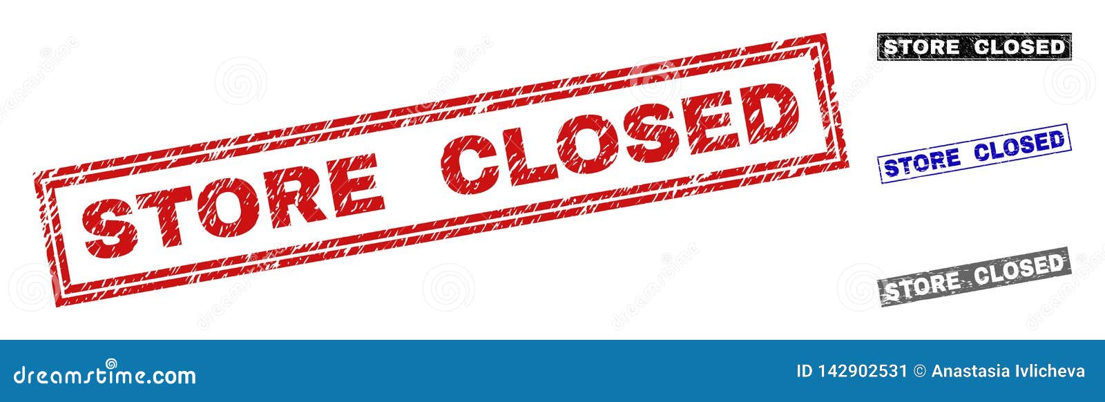 Grunge STORE CLOSED Textured Rectangle Watermarks Stock Vector ...