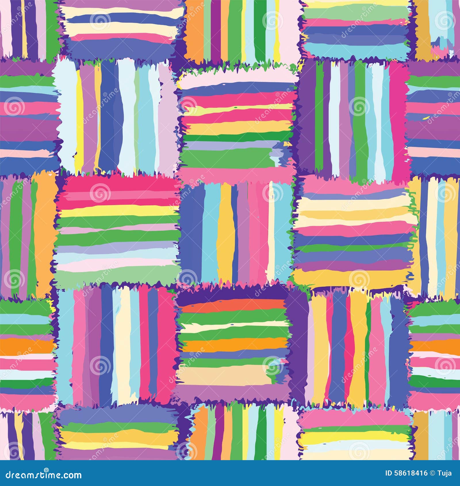 Grunge Striped,checkered,quilt Colorful Seamless Pattern Stock Vector ...