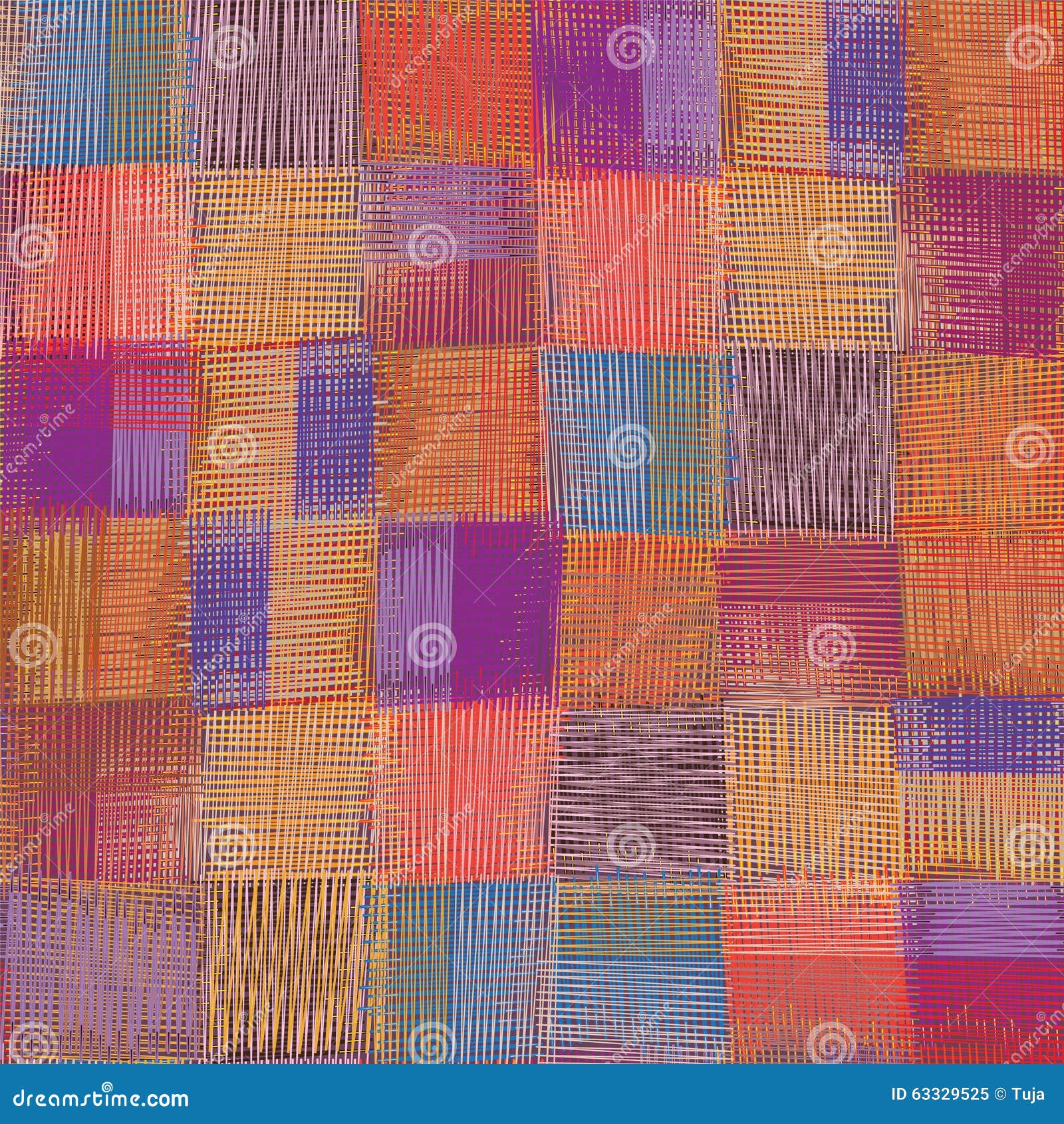 Grunge Striped and Checkered Weave Cloth Colorful Seamless Pattern ...