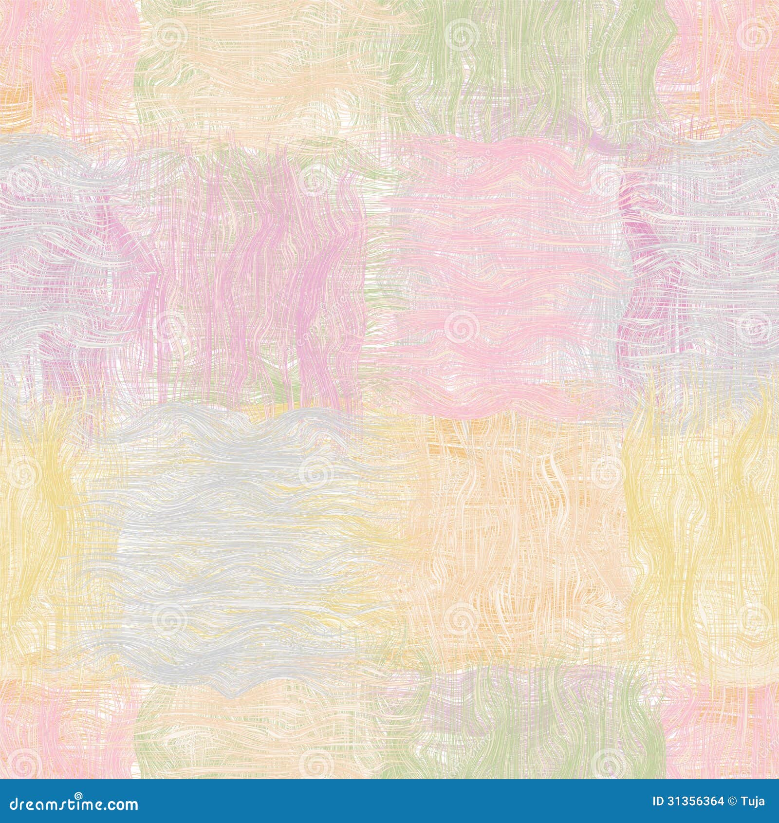 Grunge Striped Wavy Quilt Seamless Pattern Stock Vector - Illustration ...