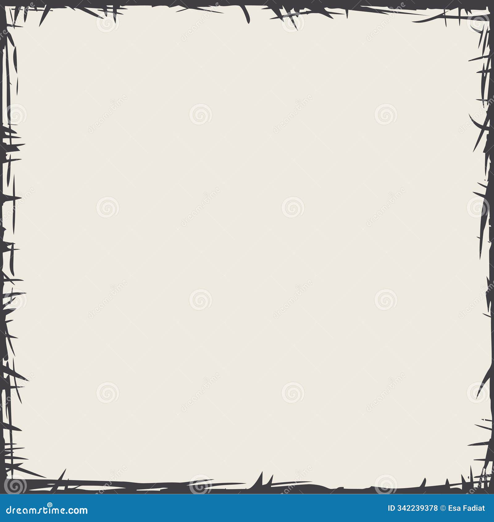 A Grunge-style Border With A Rough, Textured Edge Vector Illustration ...