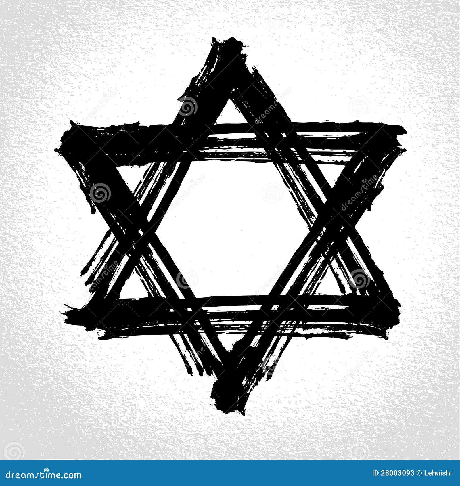 Grunge Style Brushwork David Star Stock Vector - Illustration of mystic ...