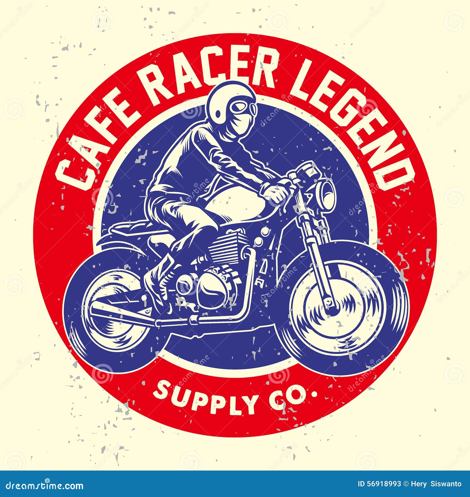 Grunge Style of Cafe Racer Badge Stock Vector - Illustration of black ...