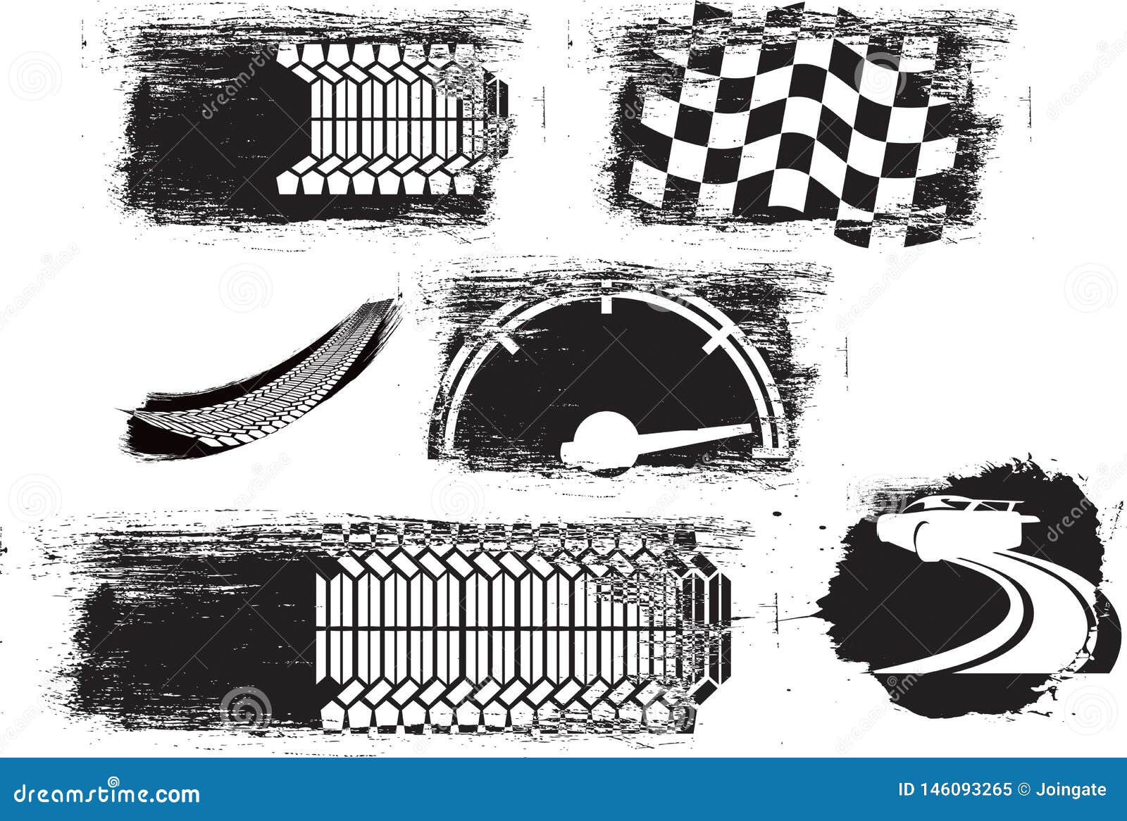 Grunge Style Distrssed Motor or Speed Graphics Stock Vector ...