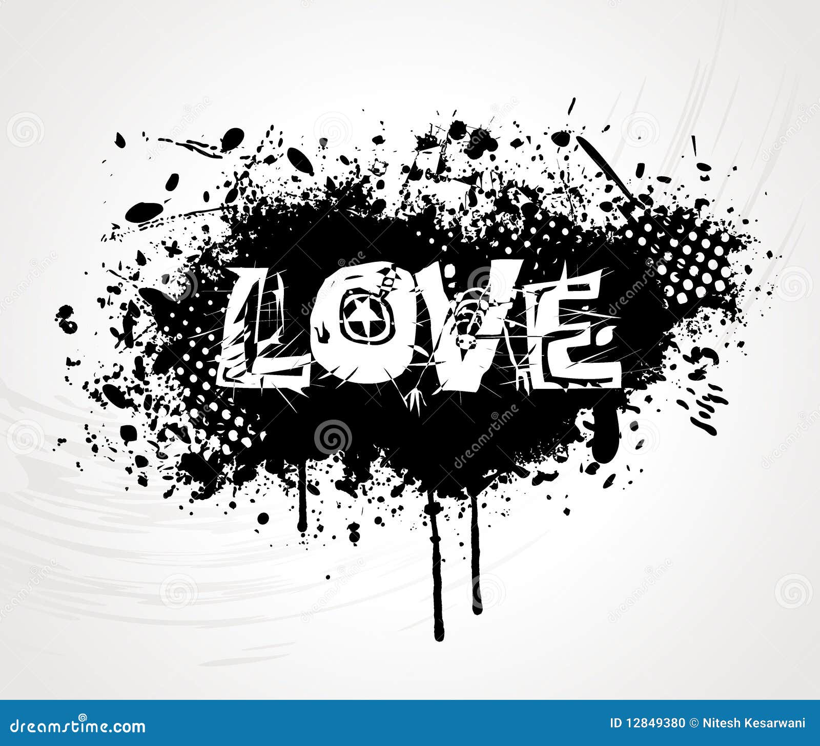 Grunge Style Love Background Stock Vector - Illustration of heart ...