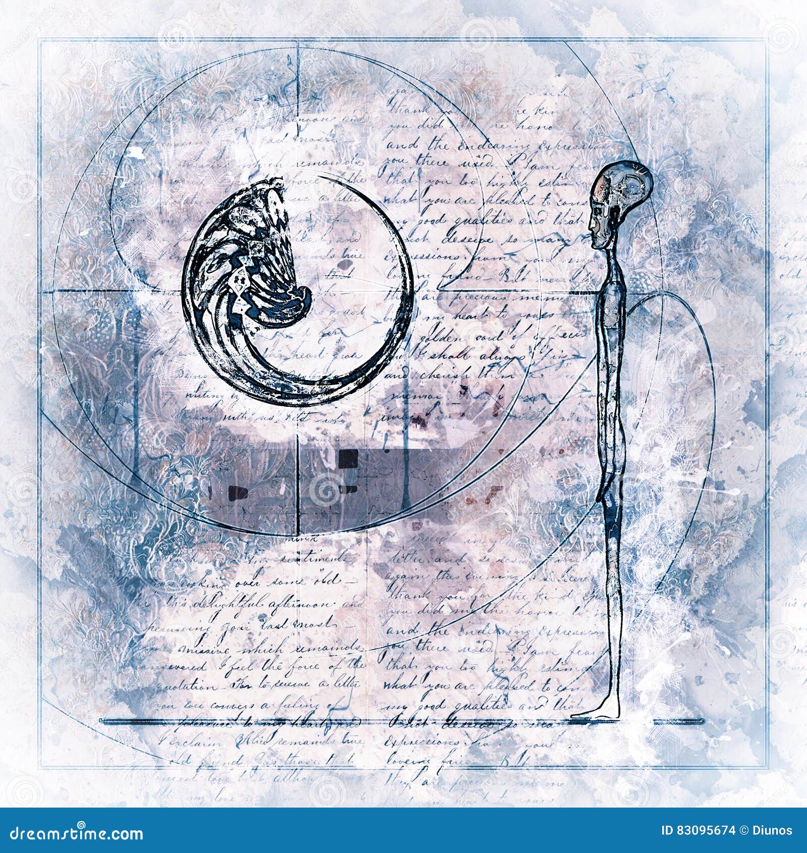 Grunge Style Motif with Text Background, 3D Illustration Stock ...