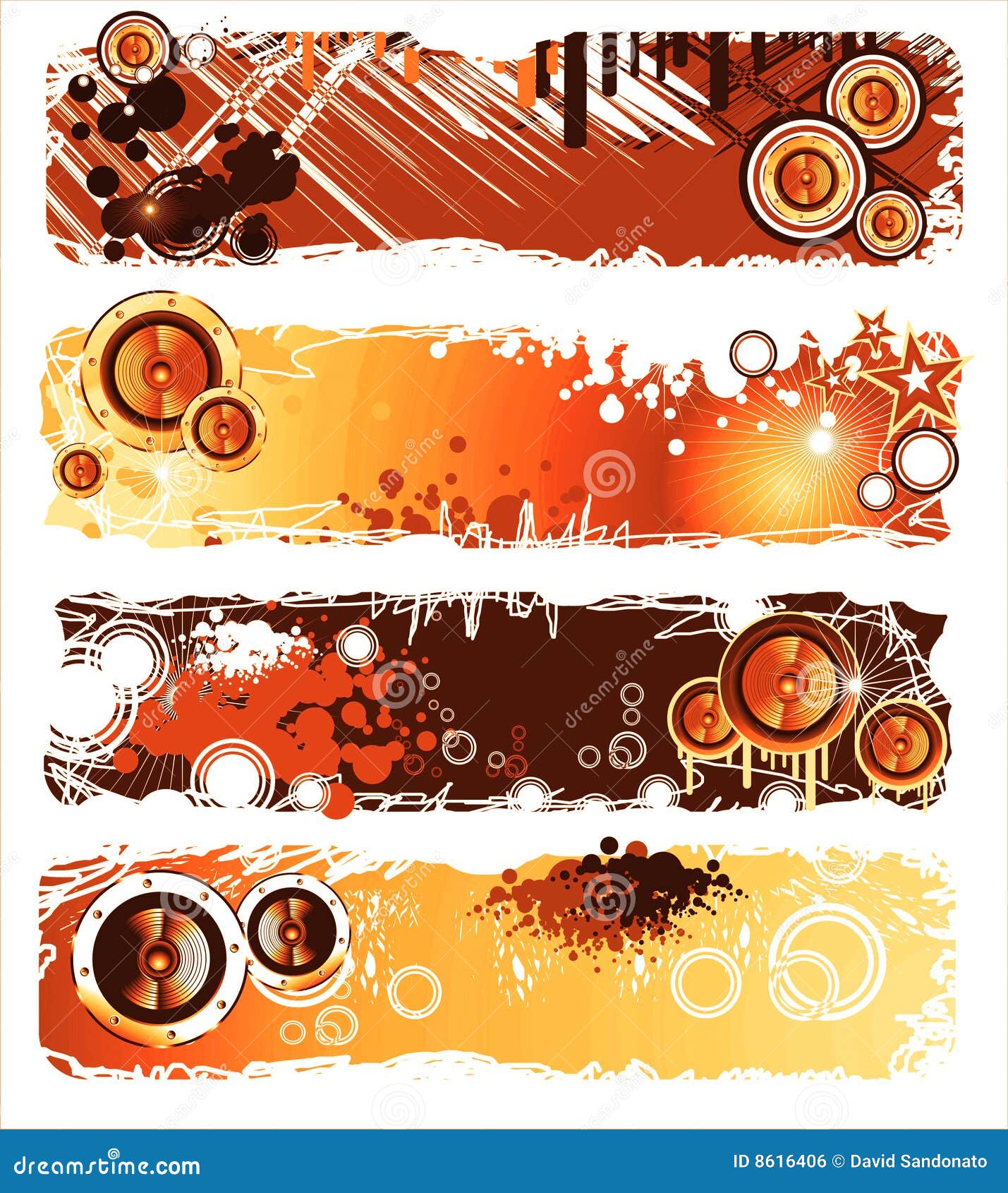 Grunge Style Music Banner stock illustration. Illustration of clipart ...