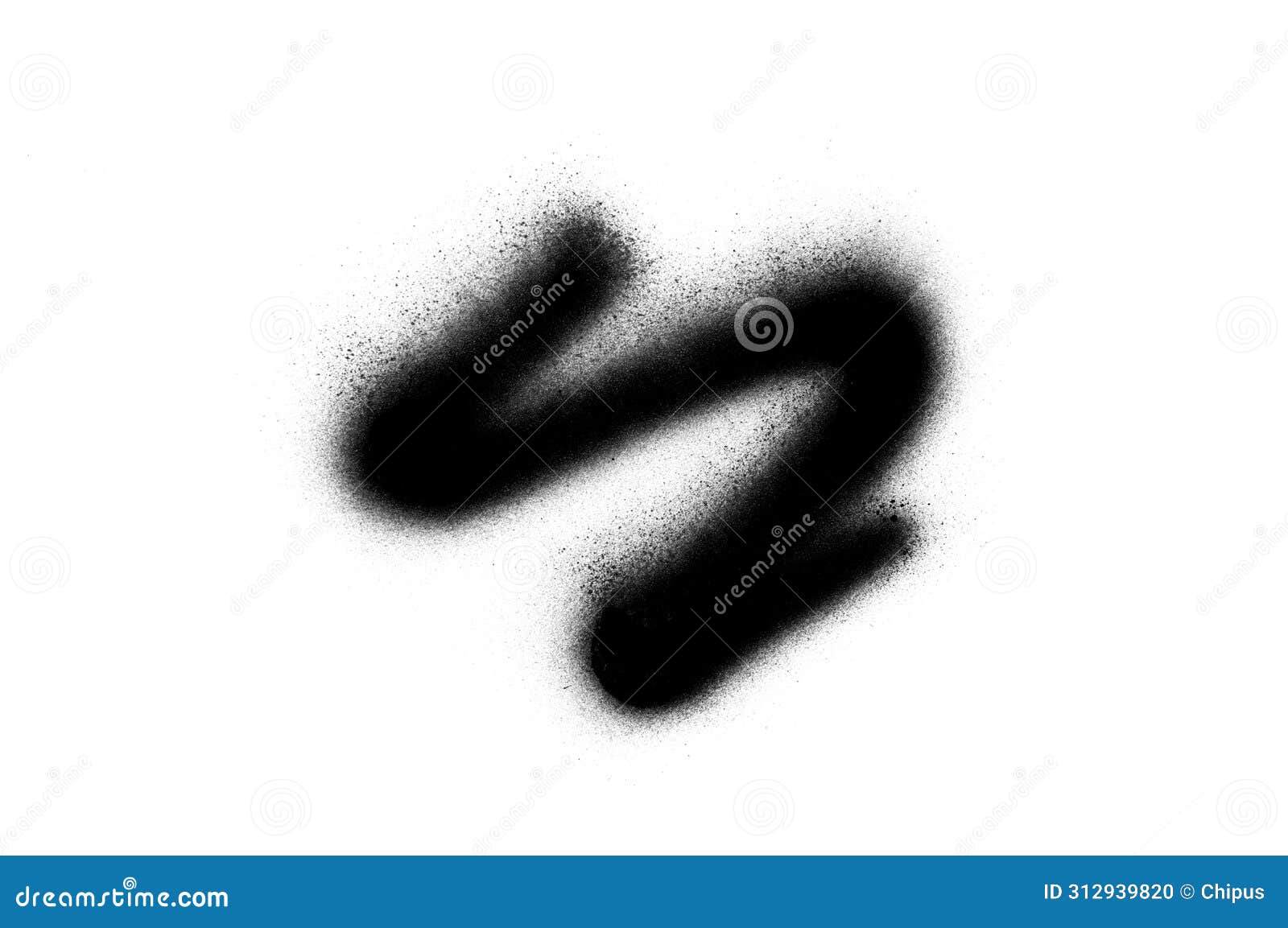 Grunge Style Shape. Spray Painted Curve. Graffiti Style Splash and ...