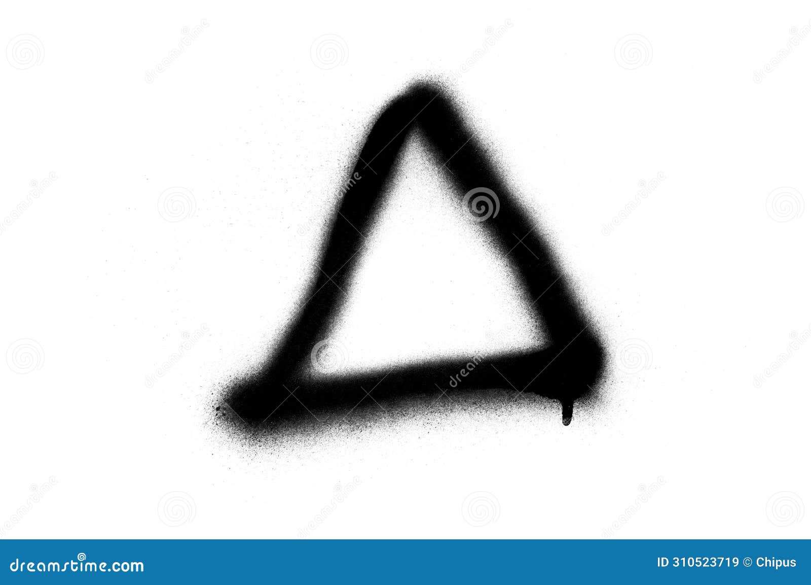 Grunge Style Shape. Spray Painted Triangle. Stock Image - Image of ...