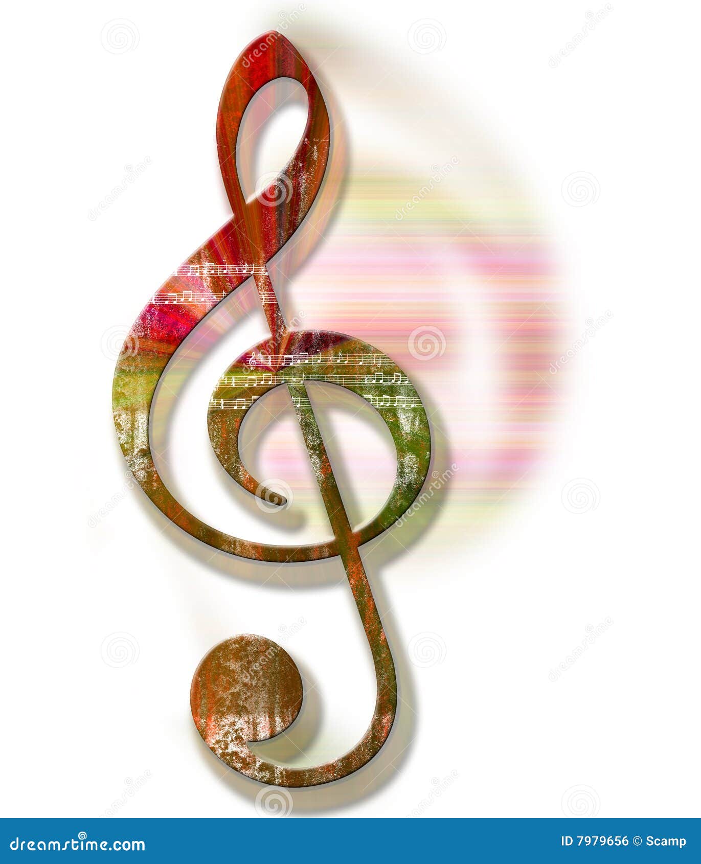 Treble Clef Tattoo On Her Neck Royalty-Free Stock Image | CartoonDealer ...