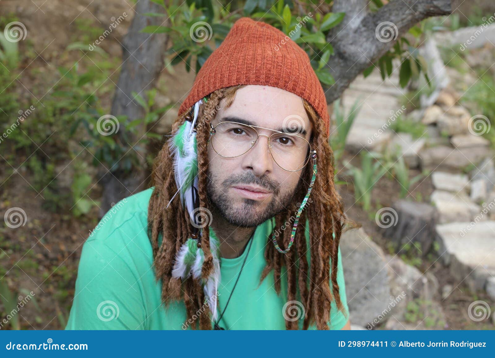 Grunge Styled Man with Dreadlocks Stock Image - Image of hipster ...