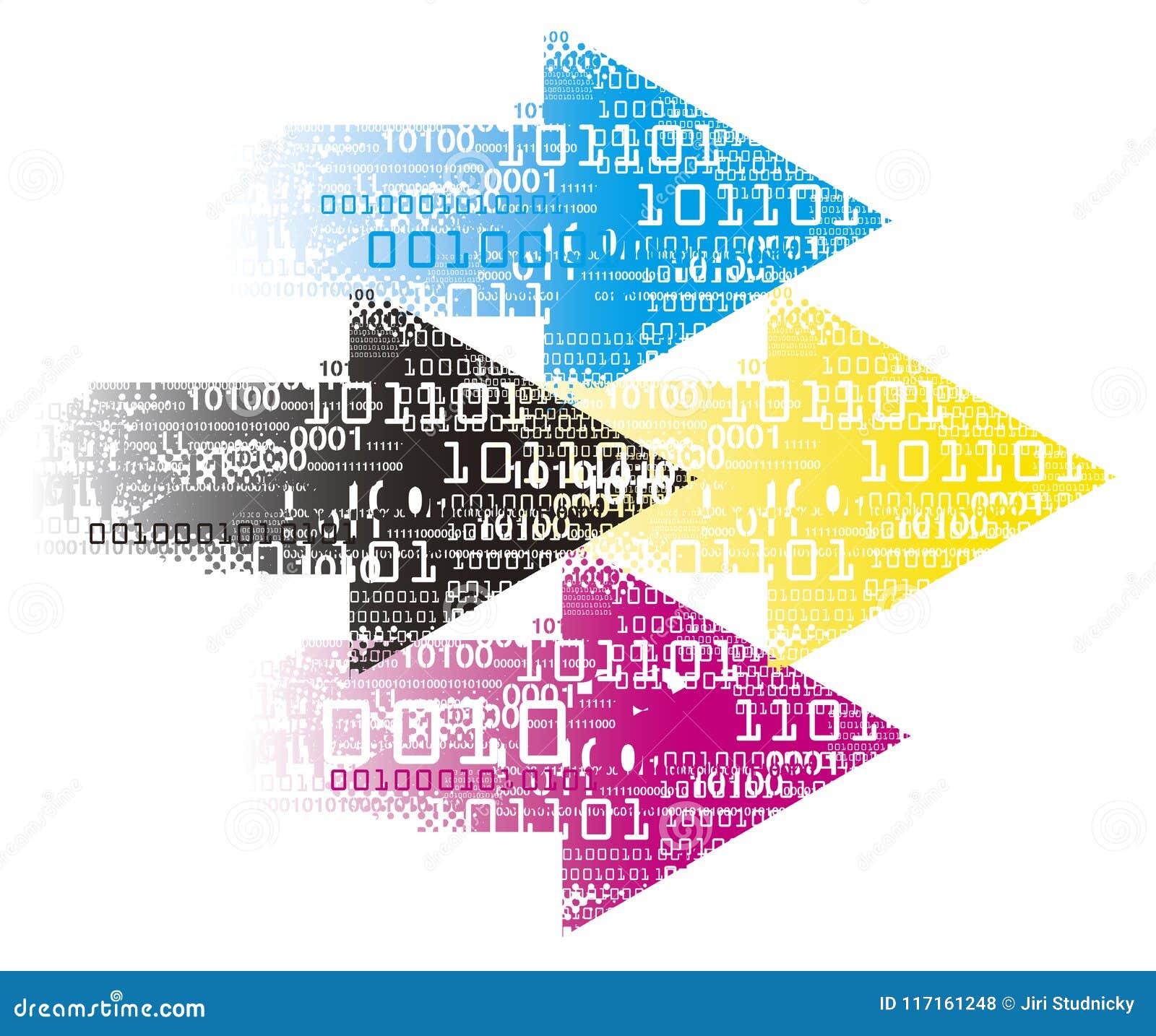 Print Colors Arrows with Binary Codes, Print Data. Stock Vector ... Print Colors Arrows with Binary Codes, Print Data. Stock Vector ...