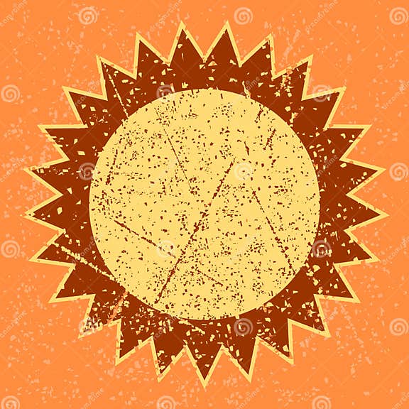 Grunge sun stock vector. Illustration of round, color - 38228213