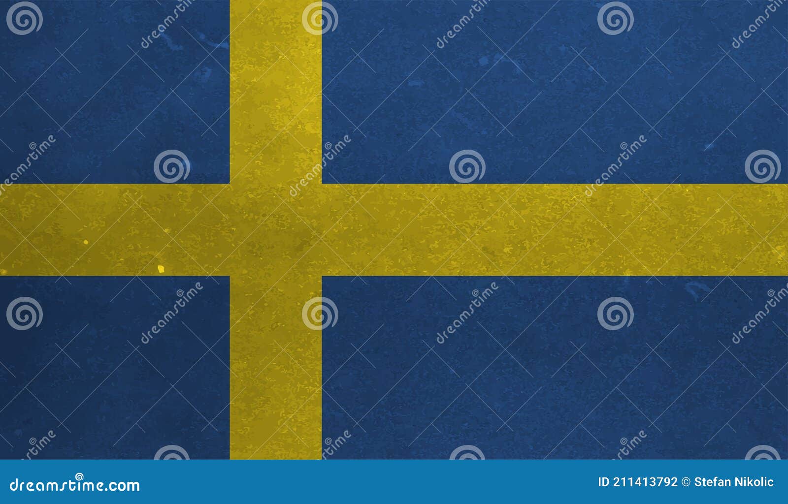 Grunge Sweden Flag. Sweden Flag with Waving Grunge Texture Stock Vector ...
