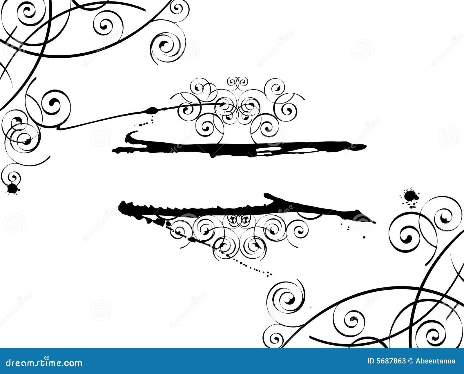 Grunge swirl banner stock vector. Illustration of color - 5687863