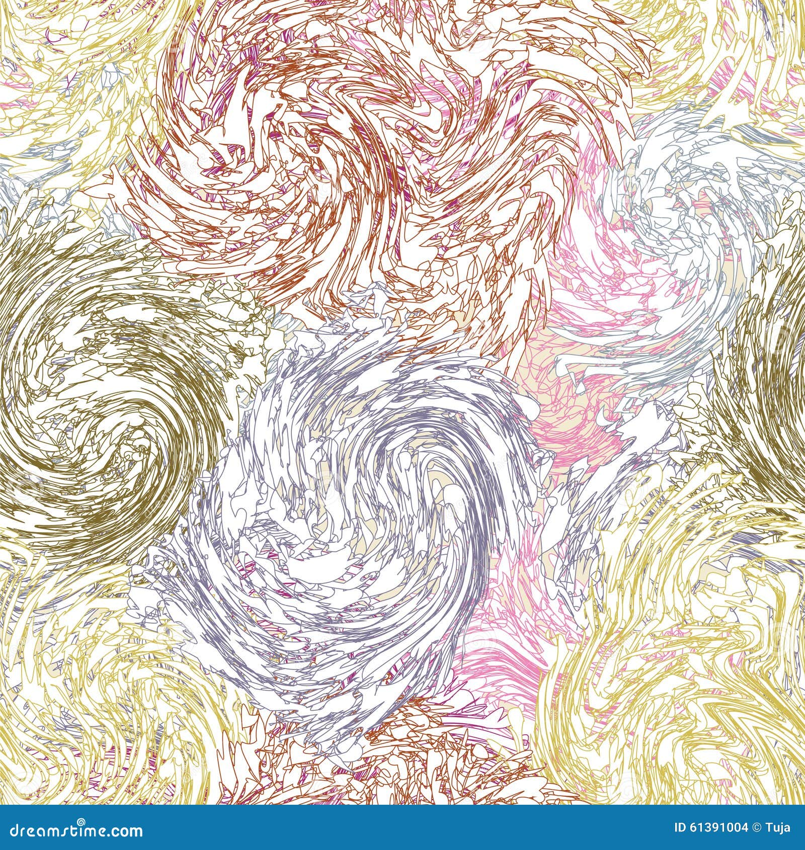Grunge Swirled Quilted Seamless Pattern in Pastel Colors Stock Vector ...