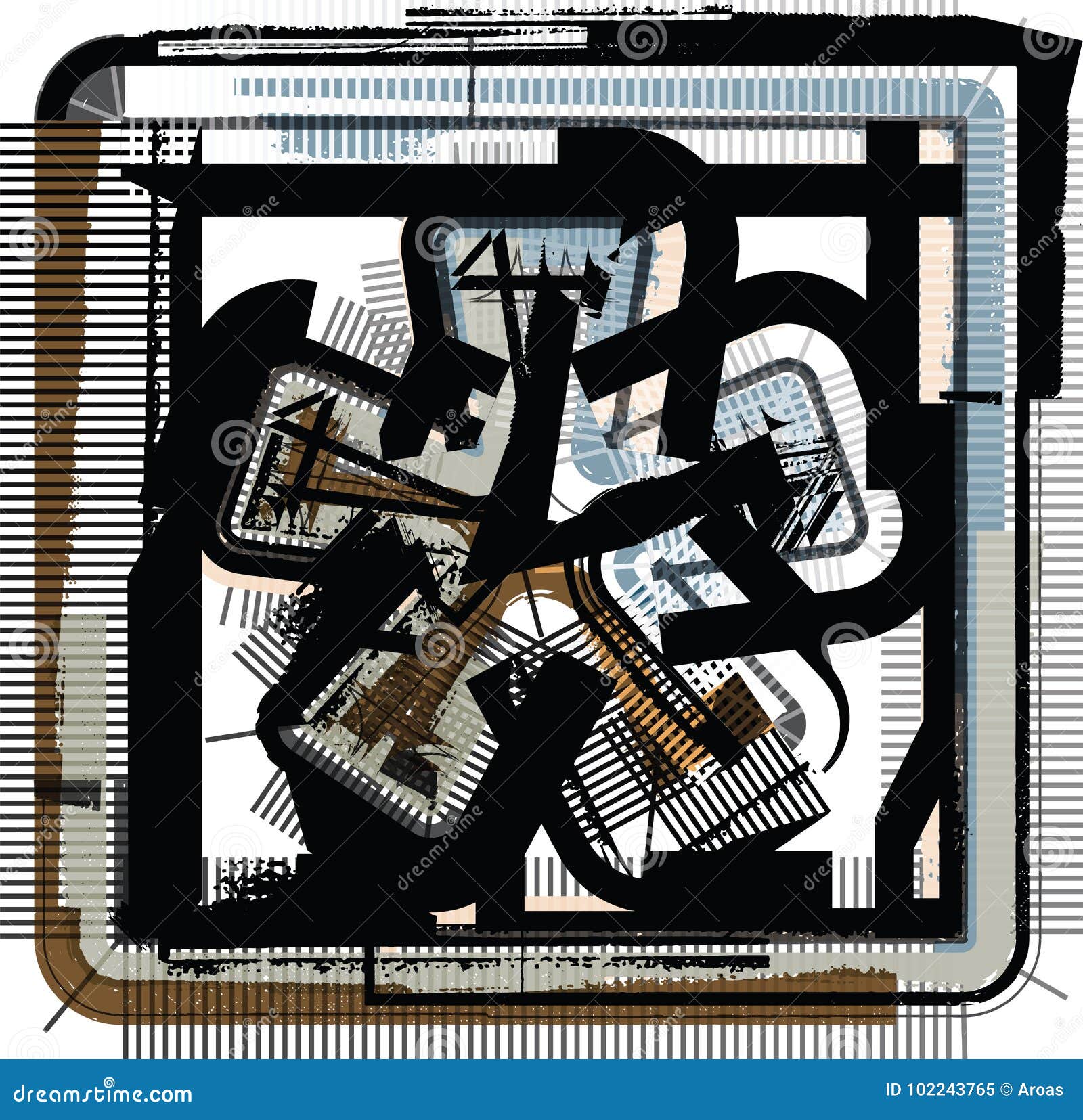 Grunge Symbol stock vector. Illustration of design, freehand - 102243765