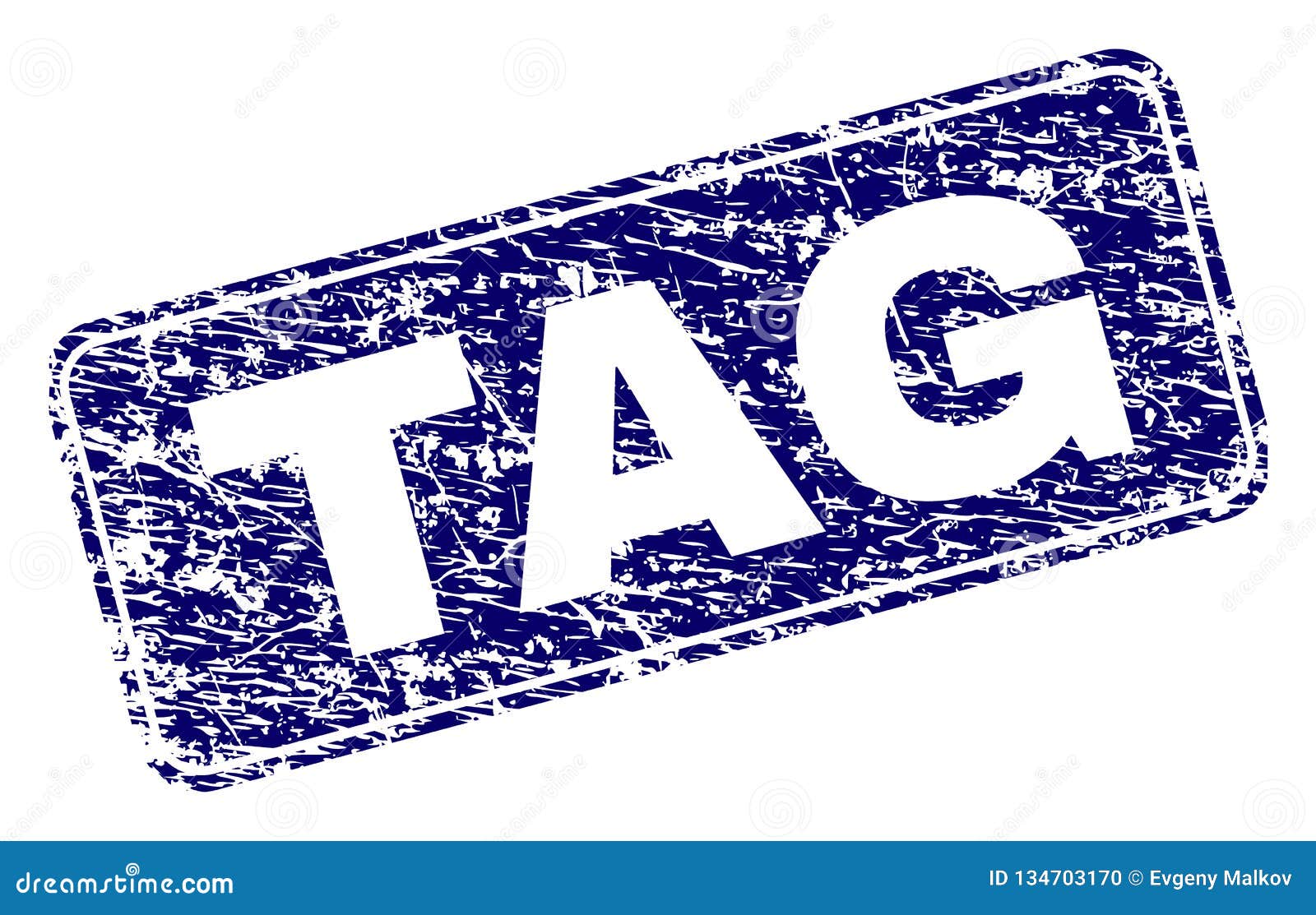 Grunge TAG Framed Rounded Rectangle Stamp Stock Vector - Illustration ...