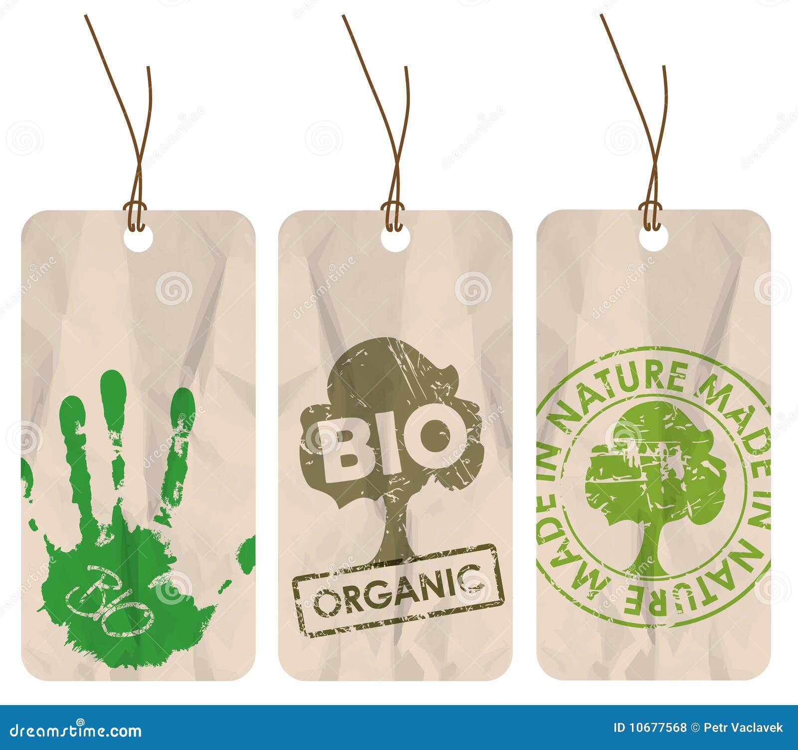 Grunge Tags for Organic / Bio / Eco Stock Vector - Illustration of ...
