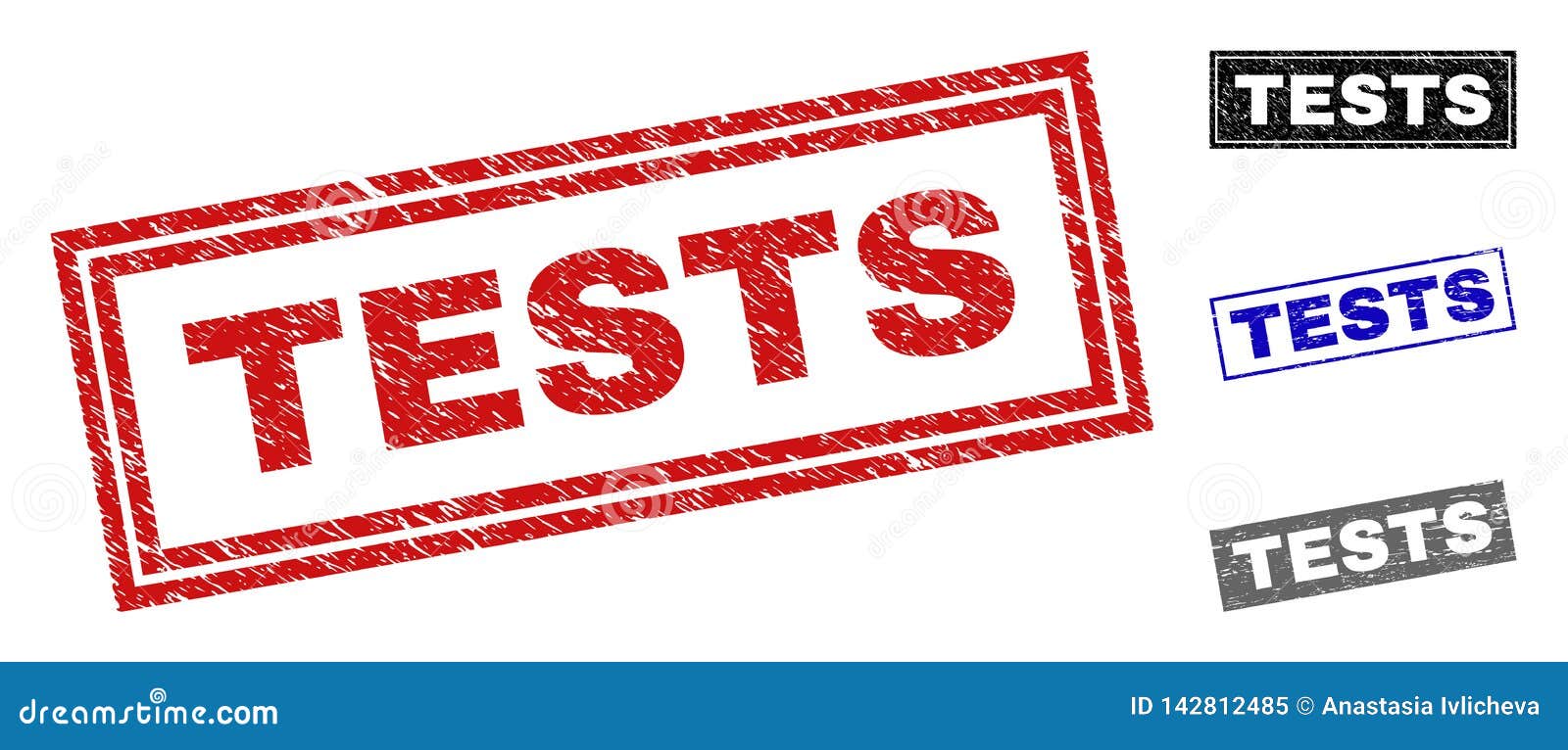 Grunge TESTS Textured Rectangle Watermarks Stock Vector - Illustration ...