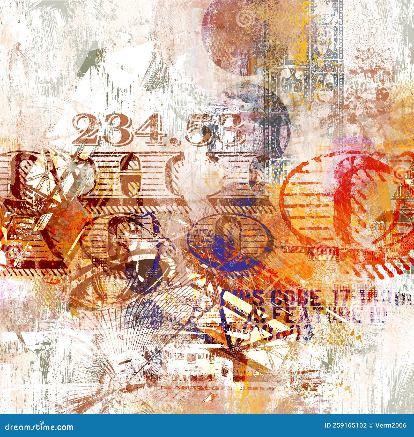 Grunge Textual Composition with Typographical Elements and Forms Stock ...