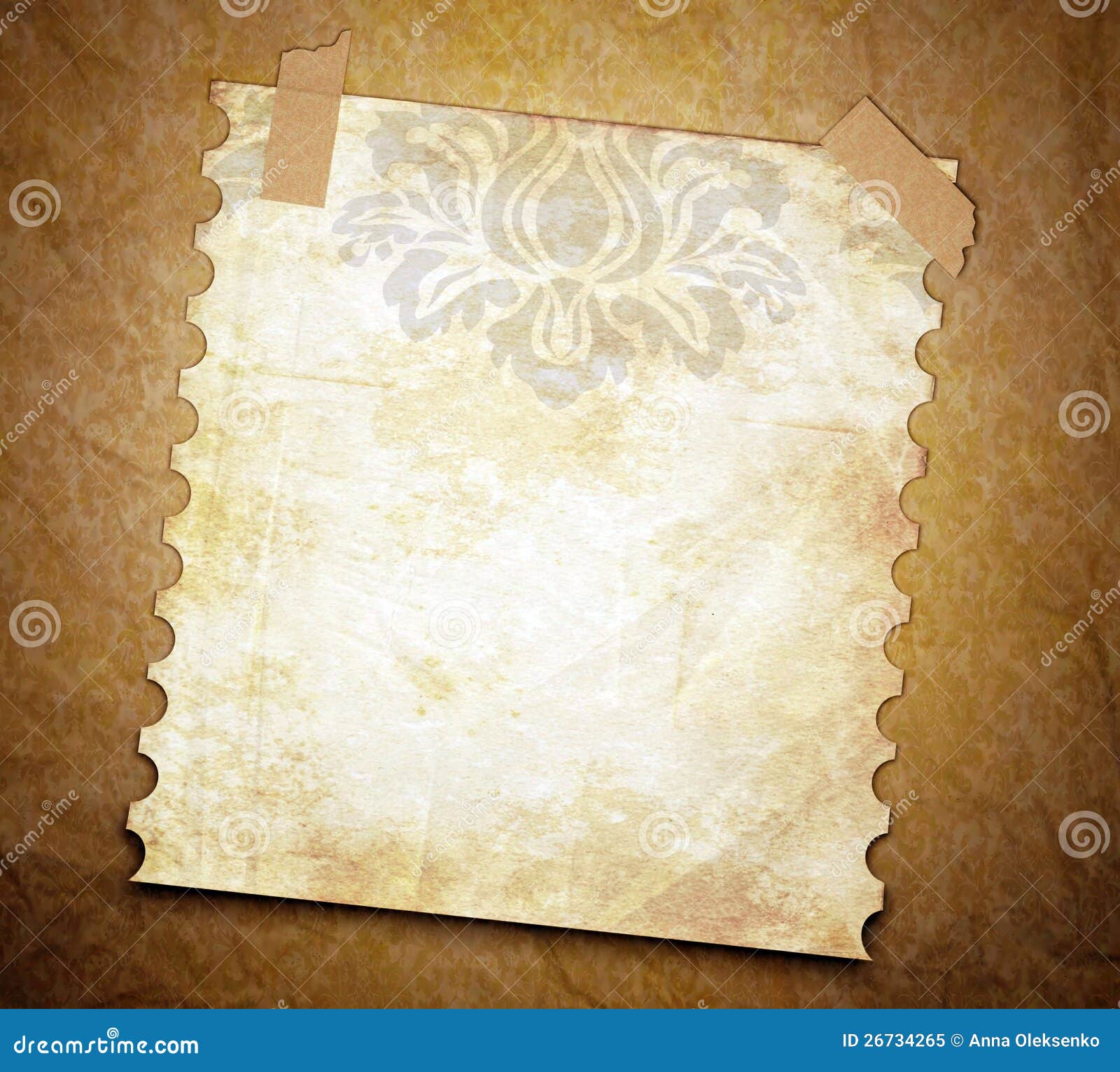 Grunge Texture Background with Old Note Page. Stock Illustration ...