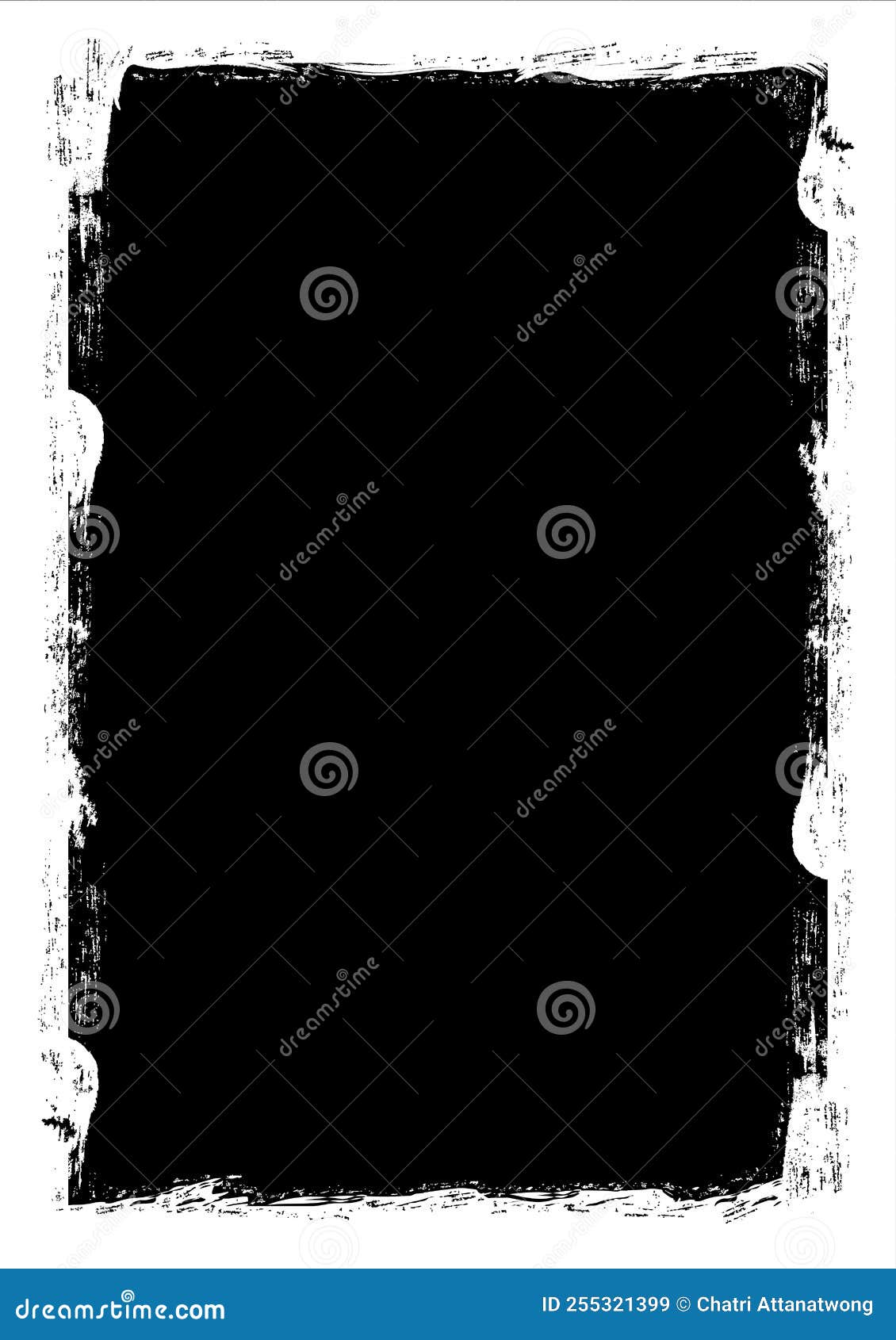 Grunge Texture Frame, Abstract Rough Border Vector Background Template ...