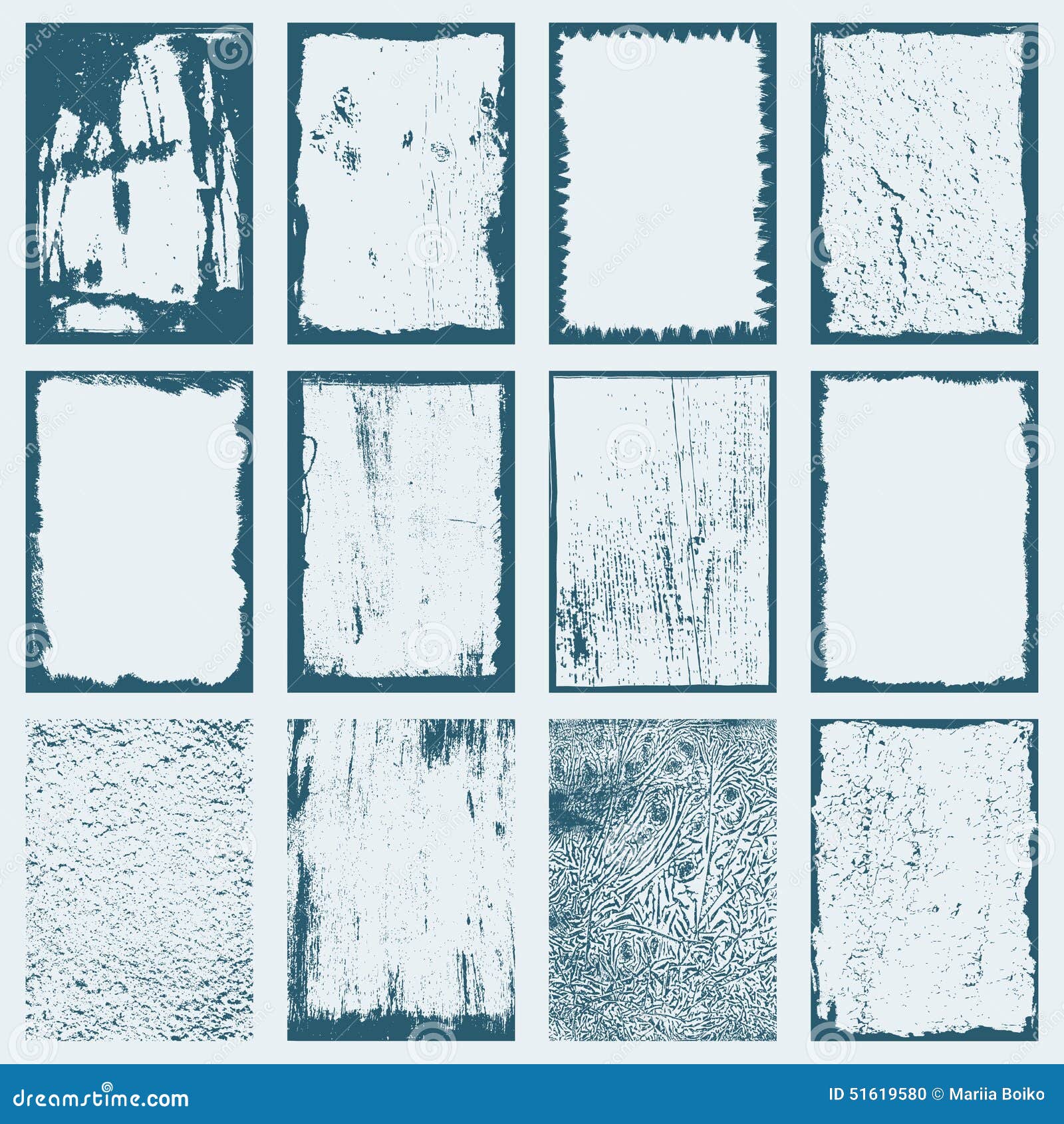 Grunge texture frames set stock vector. Illustration of black - 51619580