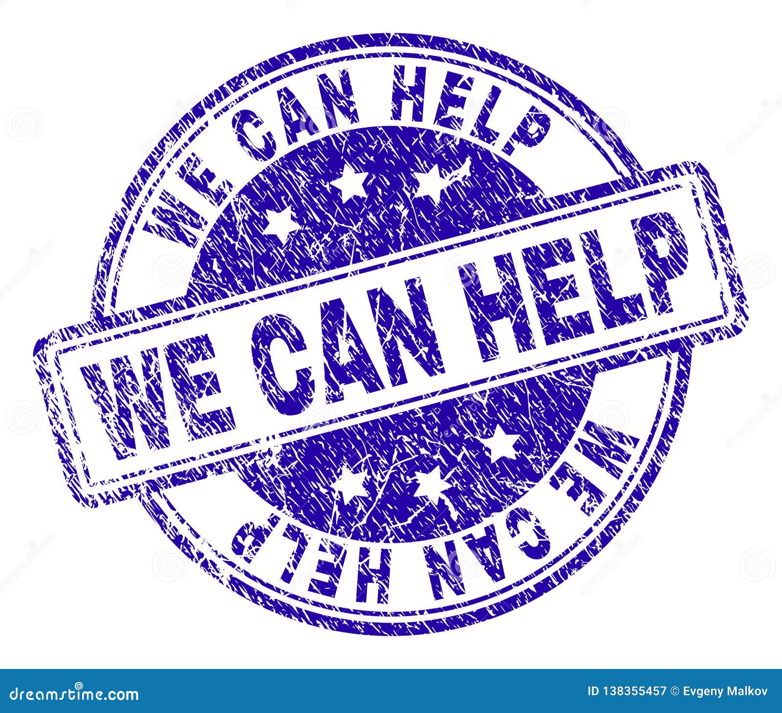 Grunge Textured we CAN HELP Stamp Seal Stock Vector - Illustration of ...