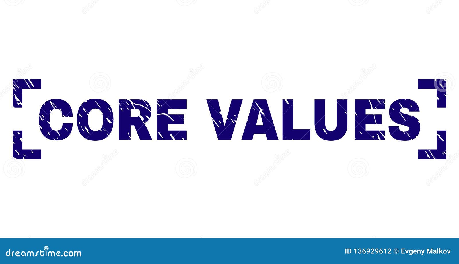 Grunge Textured CORE VALUES Stamp Seal between Corners Stock Vector ...