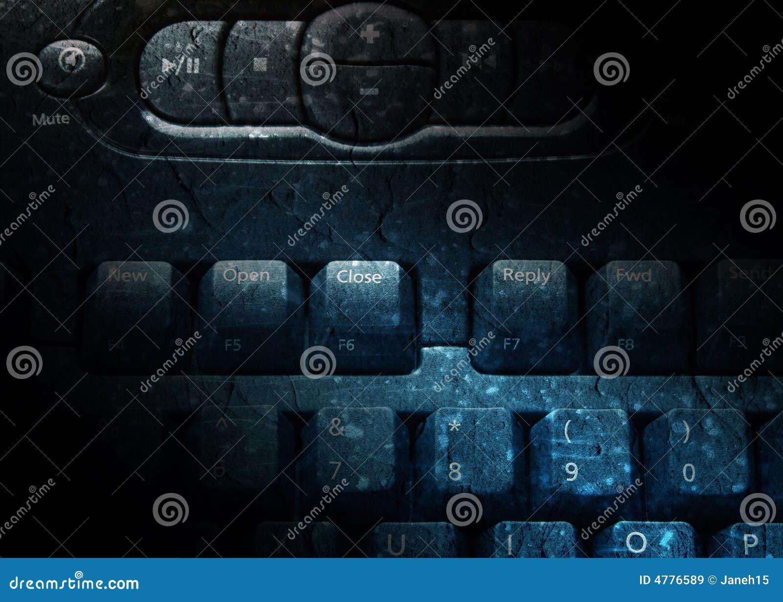 Grunge textured keyboard stock image. Image of blue, alphabet - 4776589