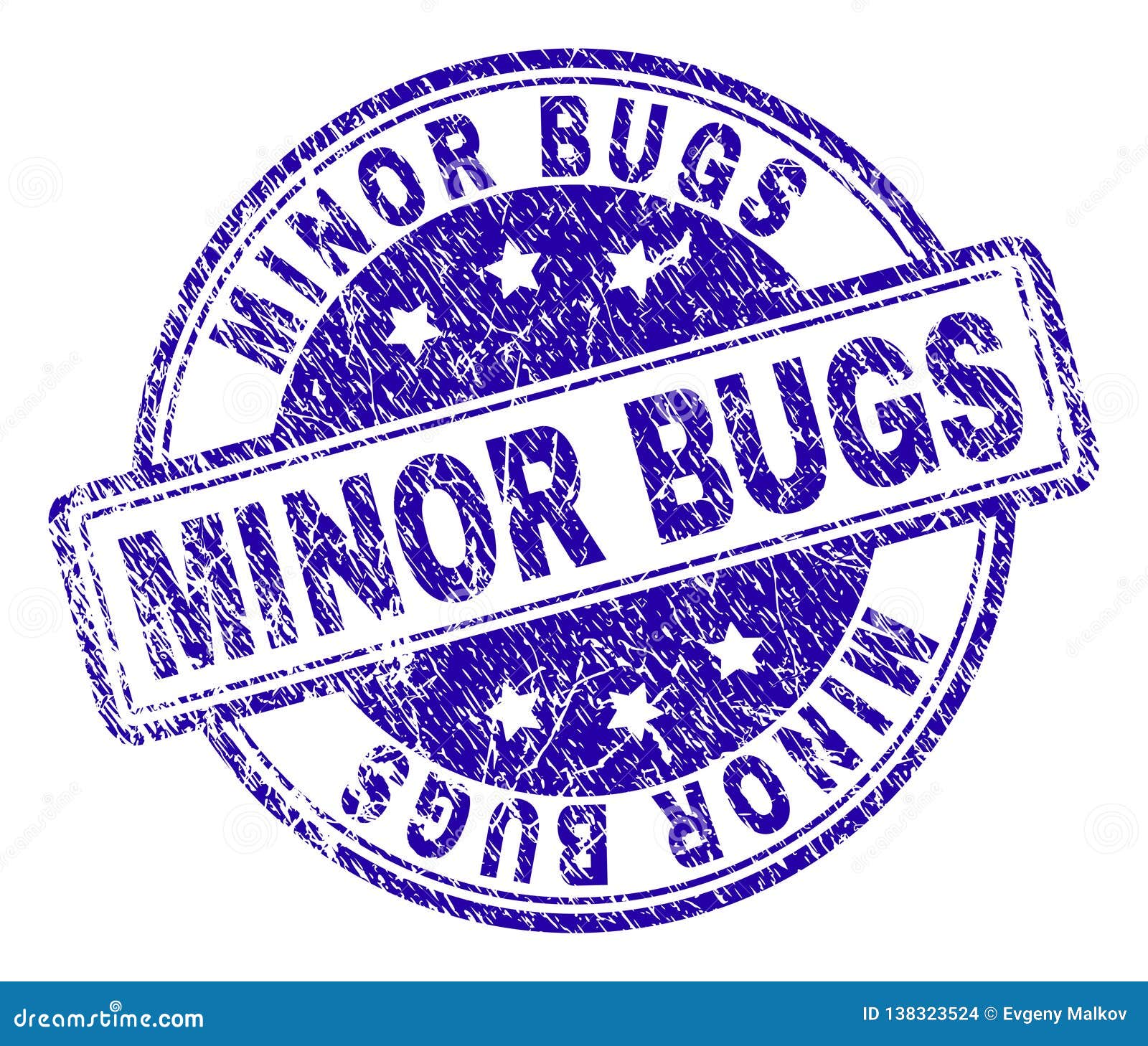 Grunge Textured MINOR BUGS Stamp Seal Stock Vector - Illustration of ...