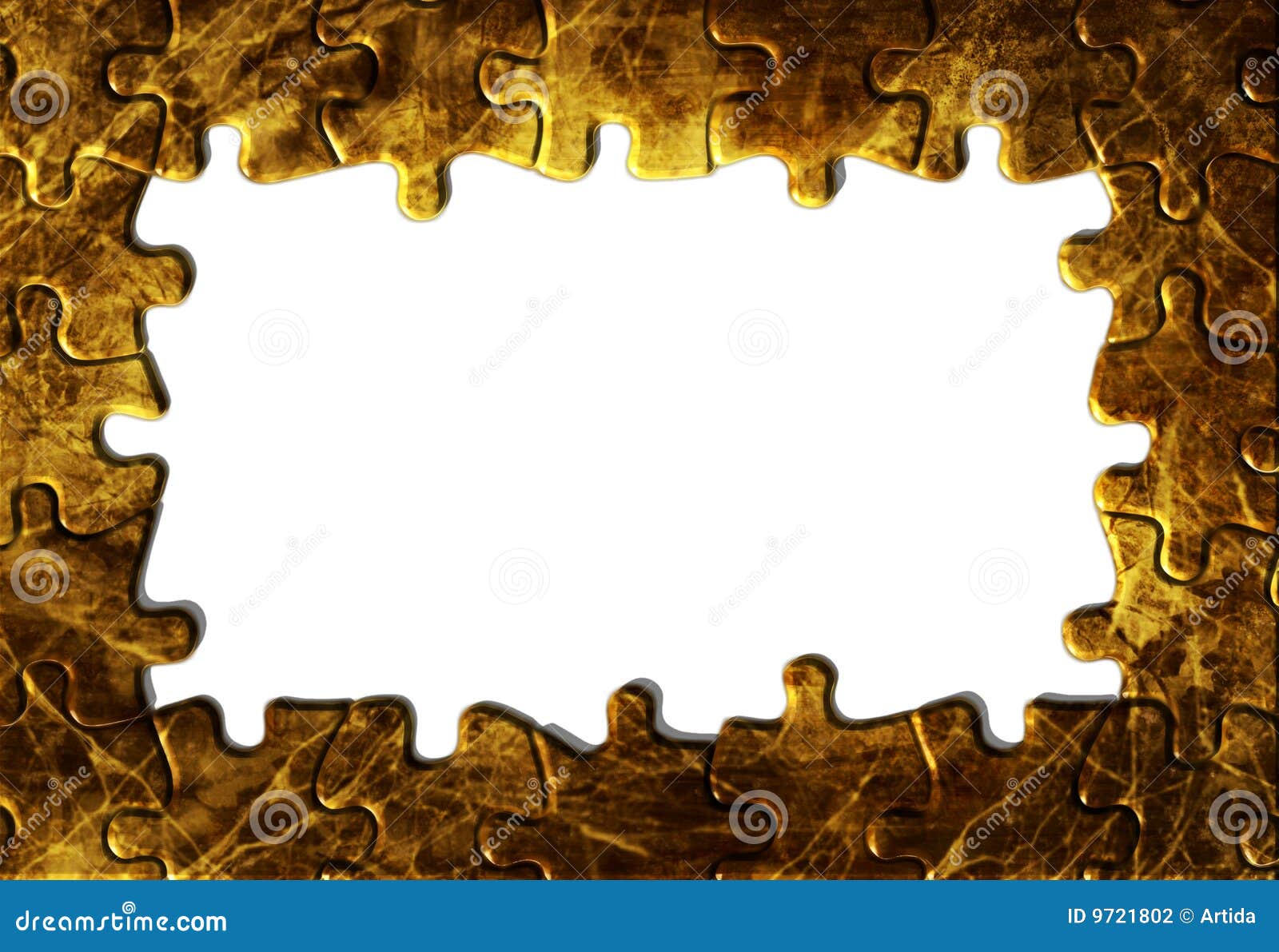 Grunge Textured Paper, Puzzle Border Stock Illustration - Illustration ...