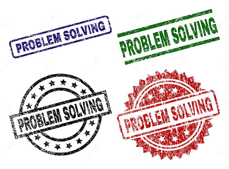 Grunge Textured PROBLEM SOLVING Seal Stamps Stock Vector - Illustration ...