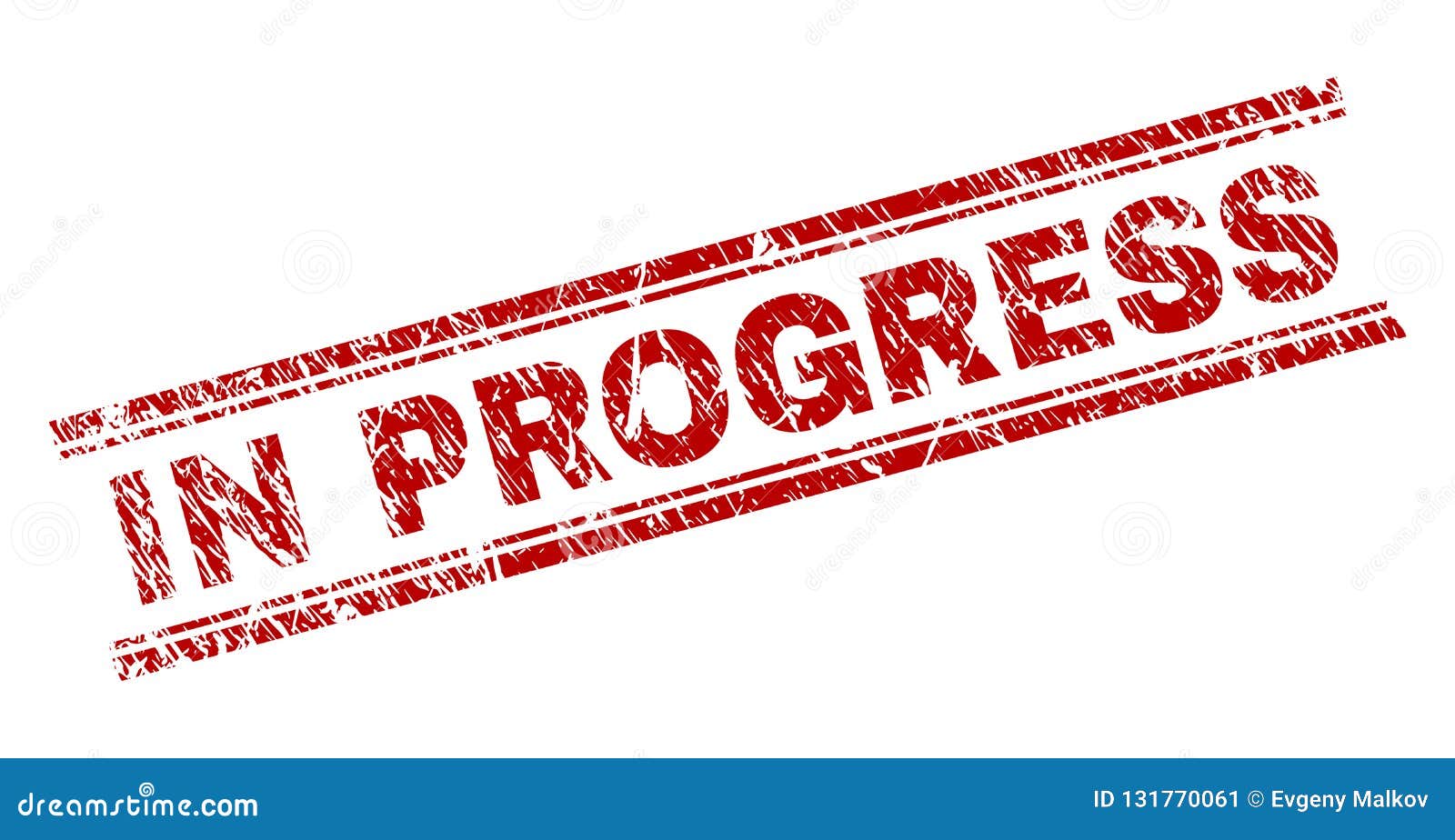 Grunge Textured in PROGRESS Stamp Seal Stock Vector - Illustration of ...