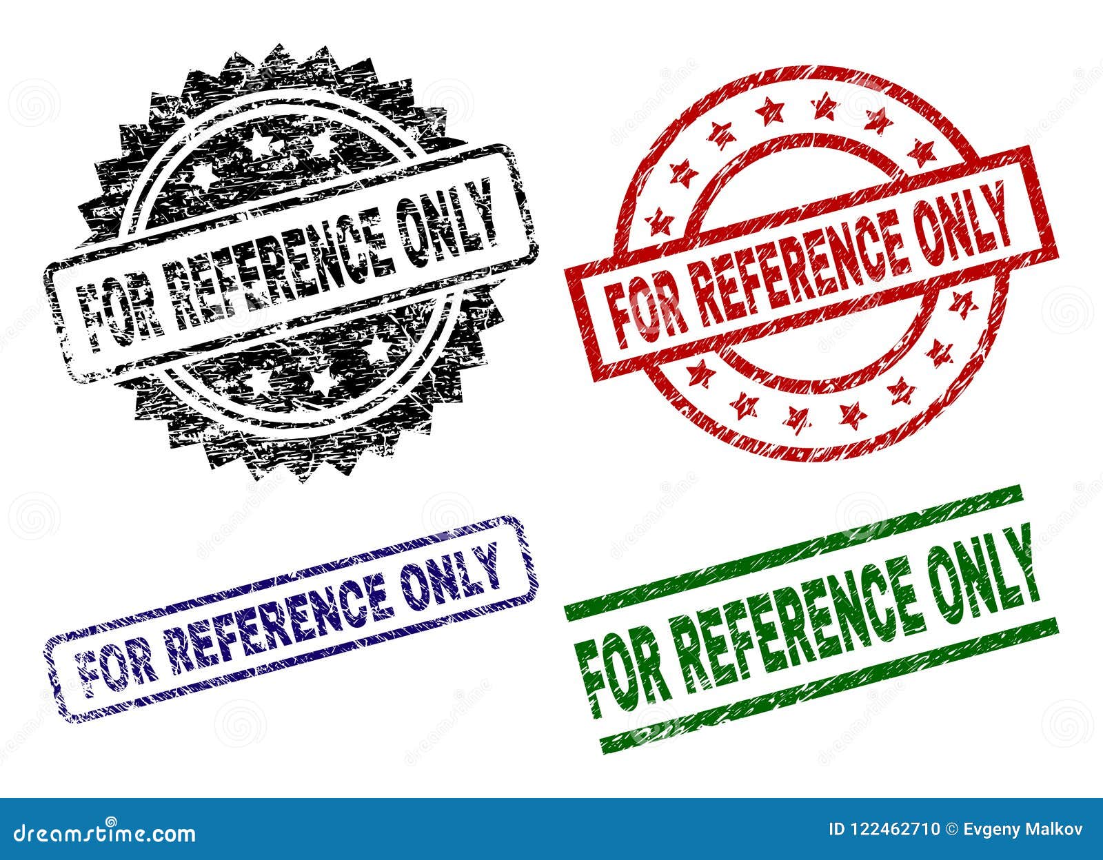 Grunge Textured for REFERENCE only Stamp Seals Stock Vector ...