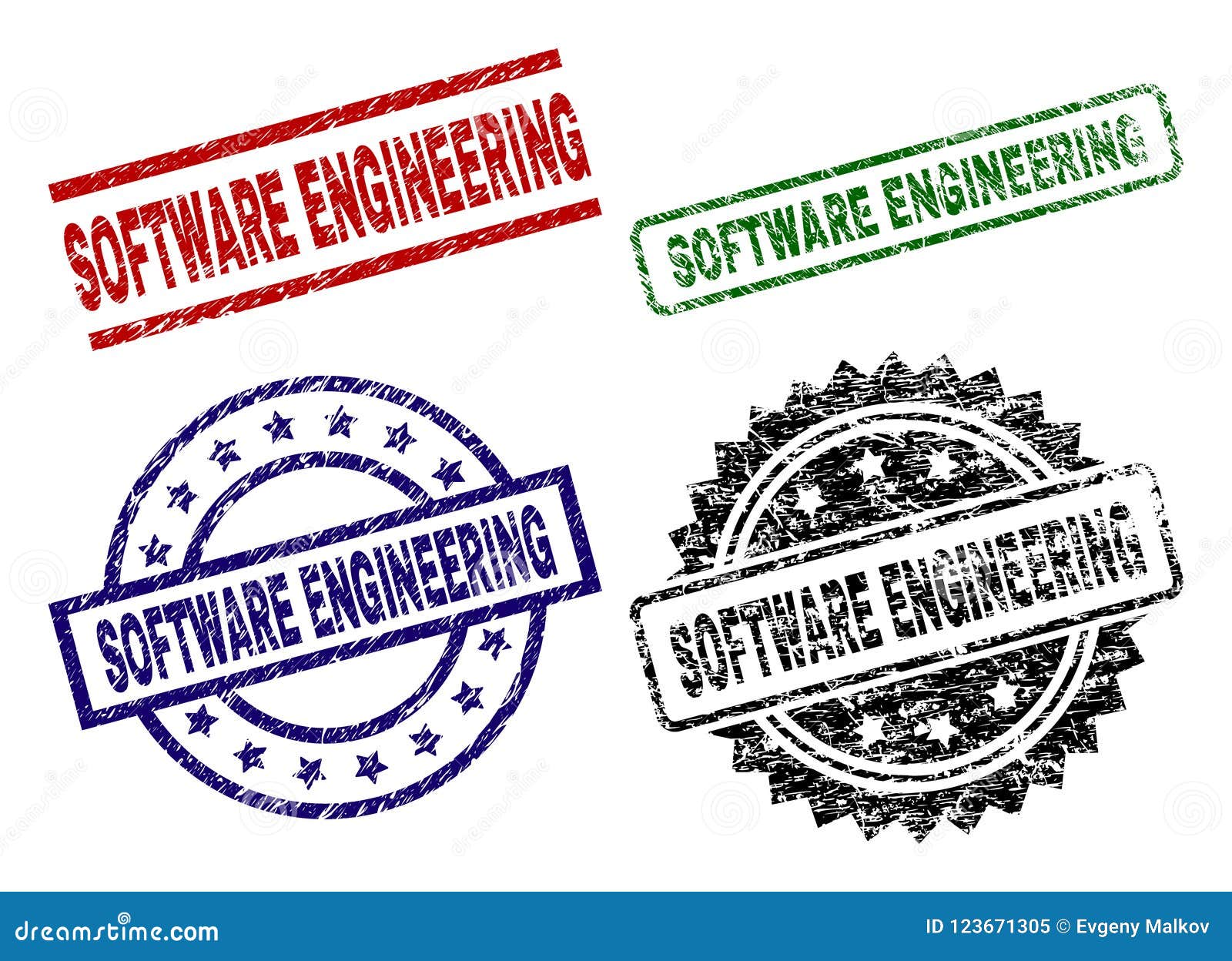 Grunge Textured SOFTWARE ENGINEERING Seal Stamps Stock Vector ...