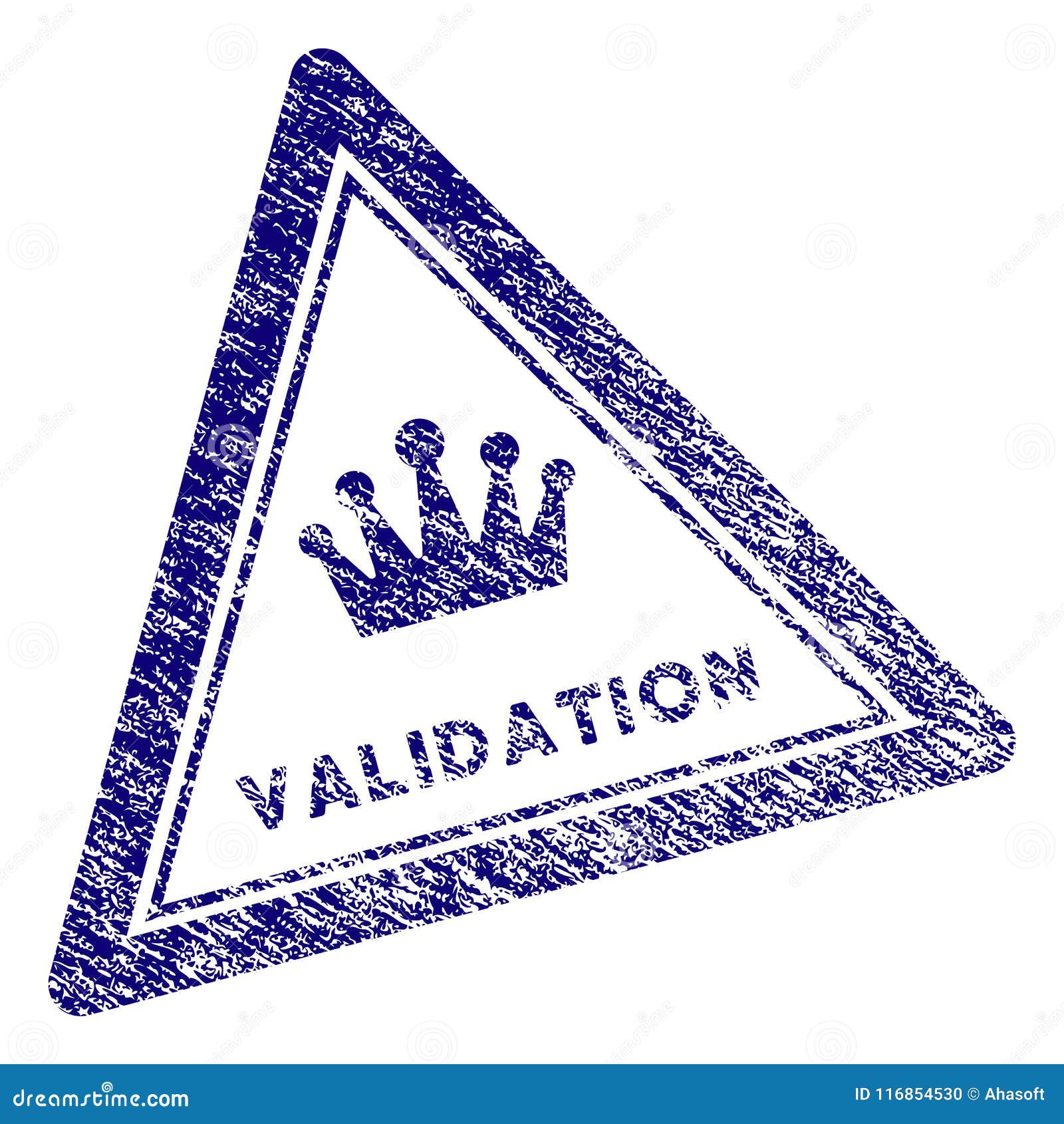 Grunge Textured Validation Triangle Stamp Seal Stock Vector ...