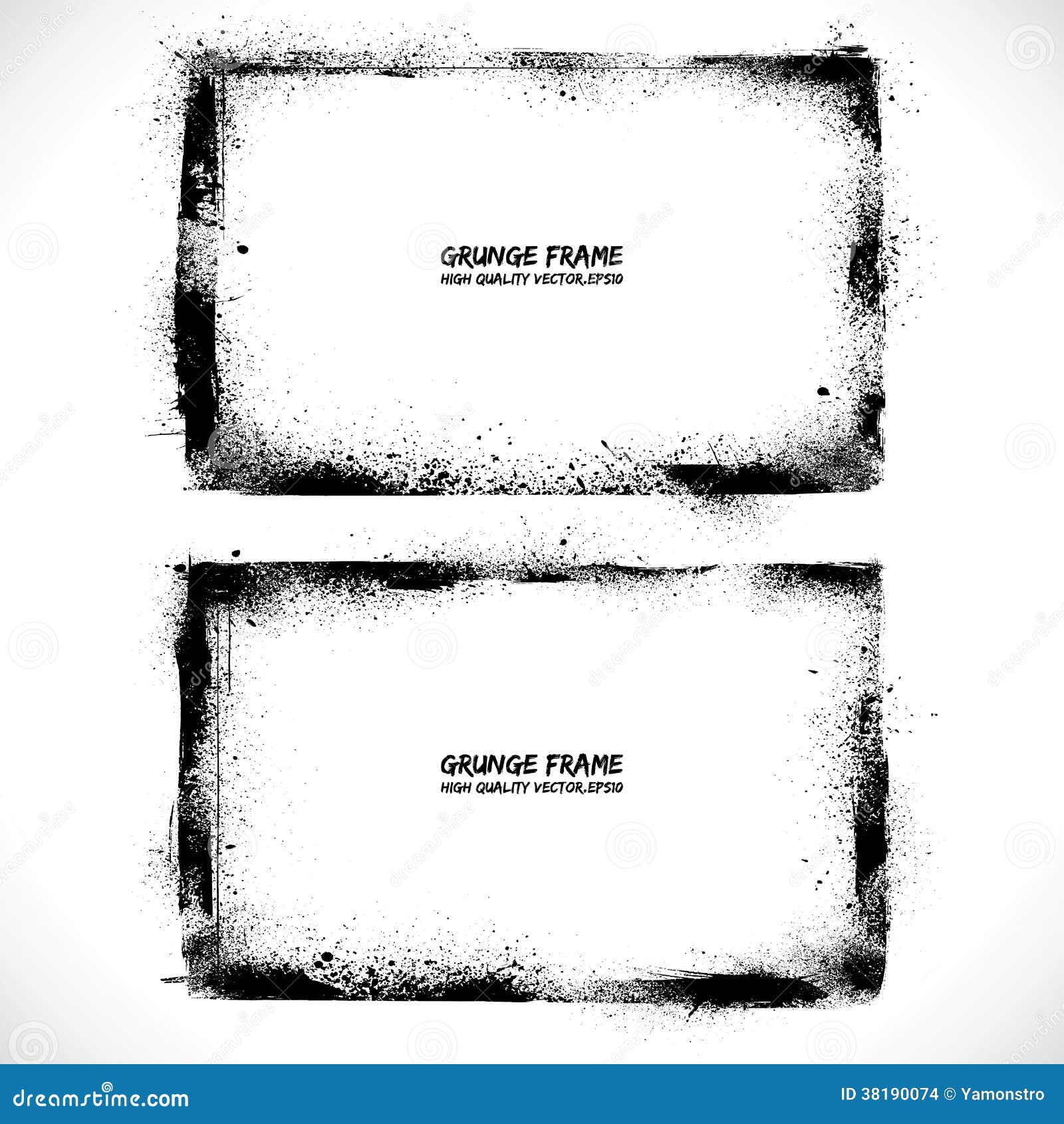 Grunge Textured Vector Frames Stock Vector - Illustration of edge ...