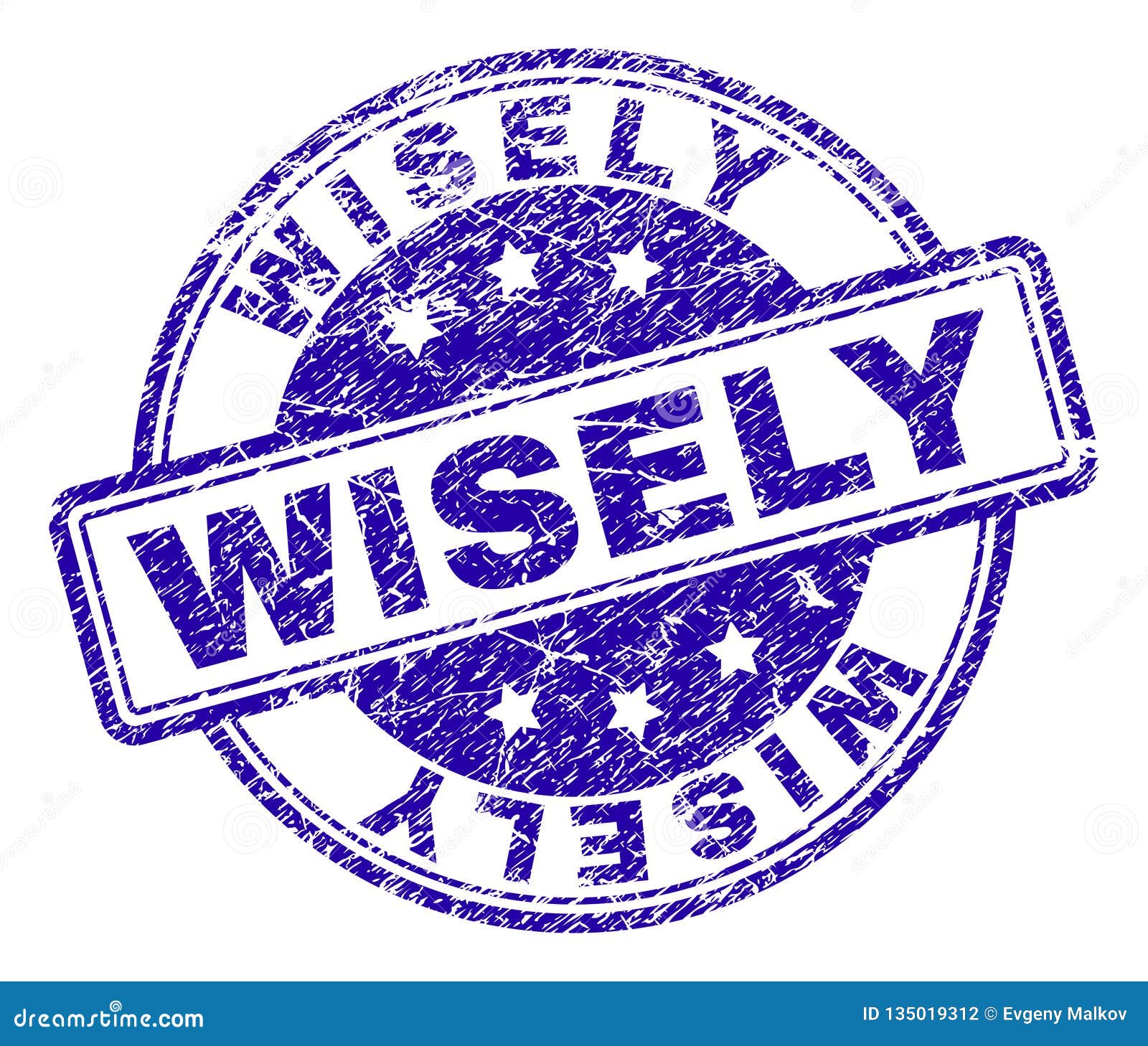 Grunge Textured WISELY Stamp Seal Stock Vector - Illustration of dirty ...